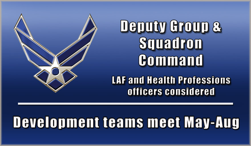 Development teams to consider officers for squadron, deputy group ...