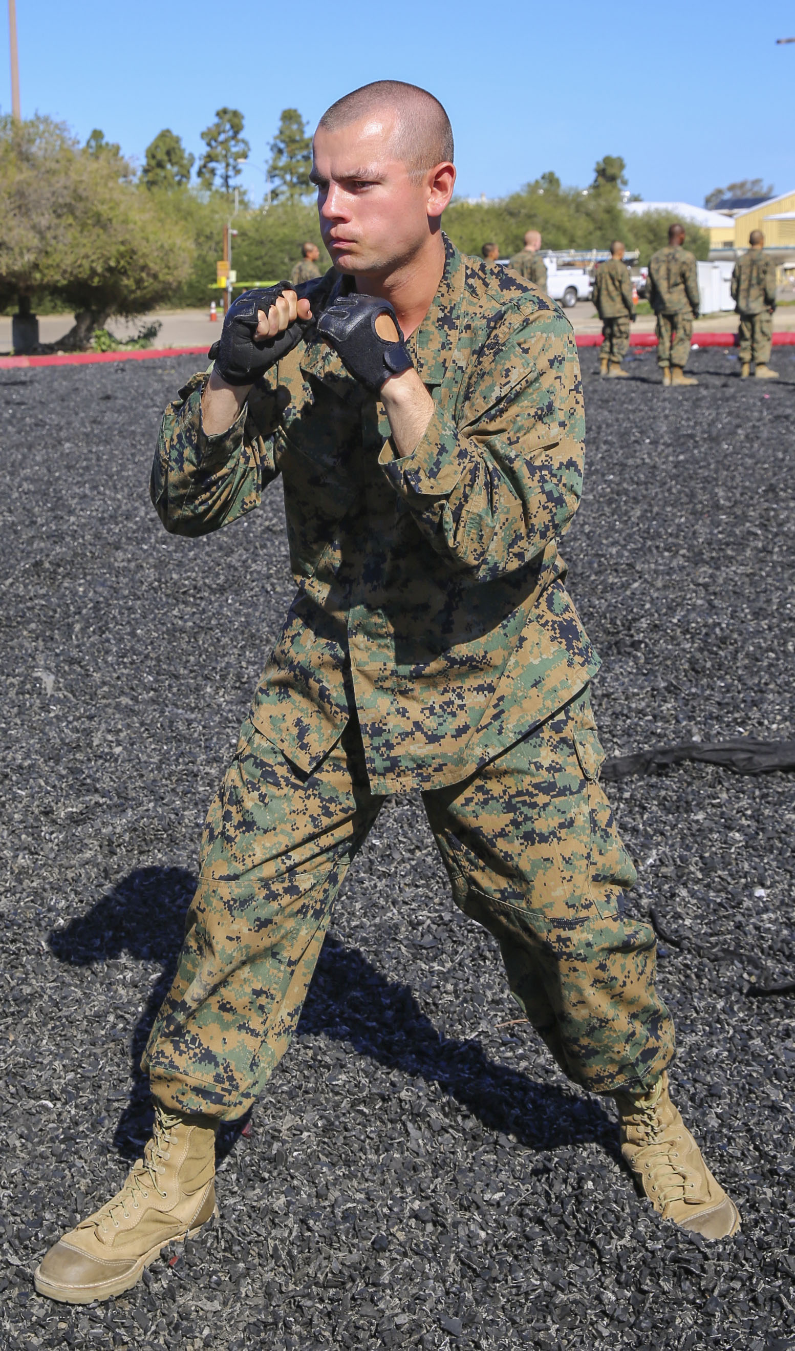 Delta Company recruits tackle the MCMAP test
