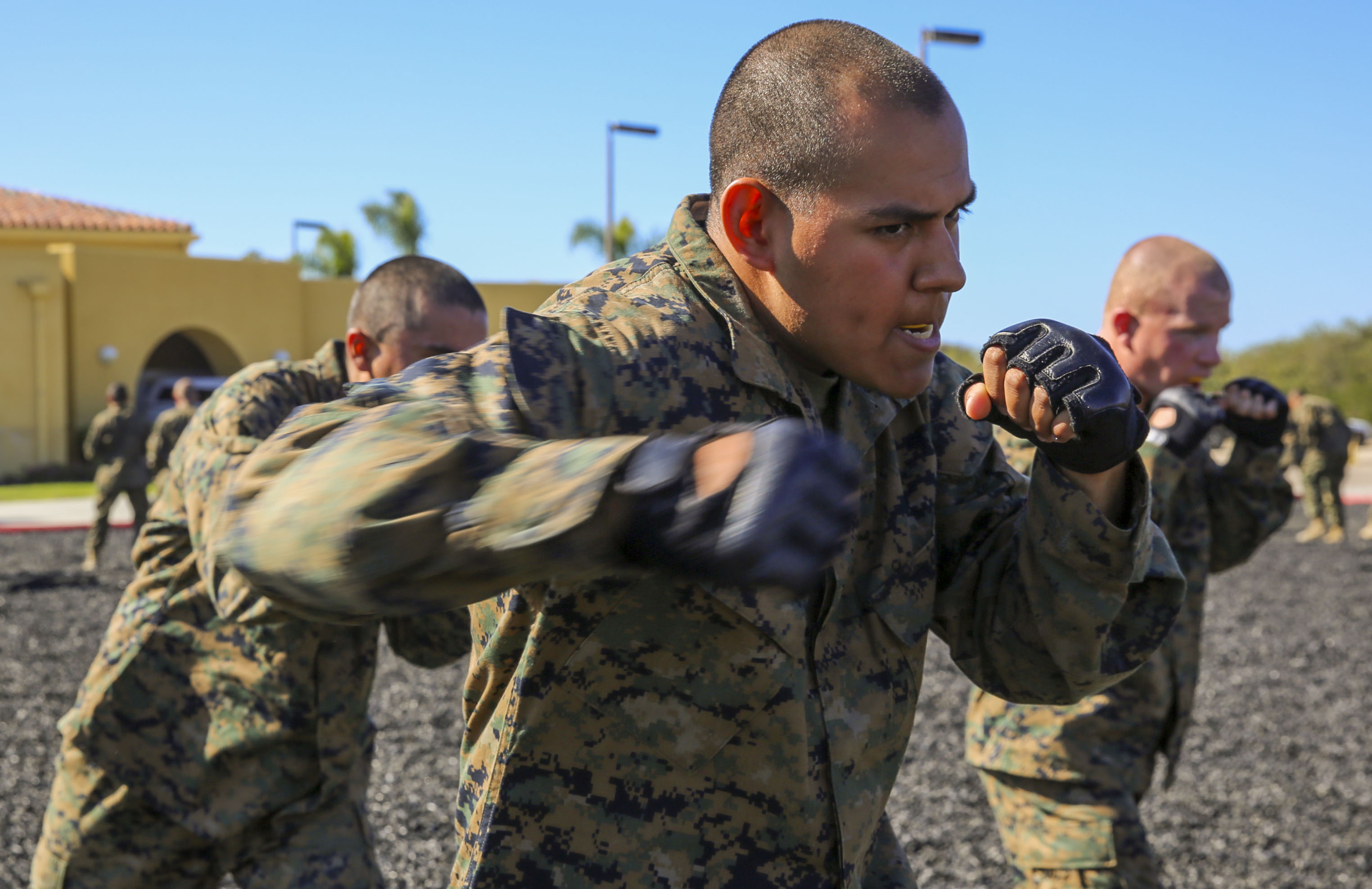 Delta Company recruits tackle the MCMAP test