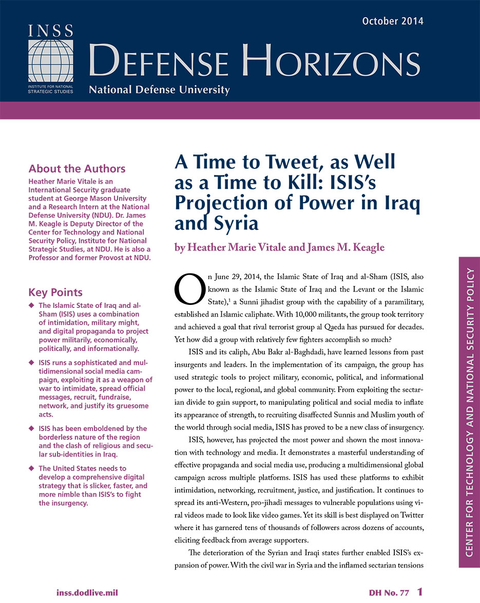 A Time to Tweet, as Well as a Time to Kill: ISIS’s Projection of Power ...
