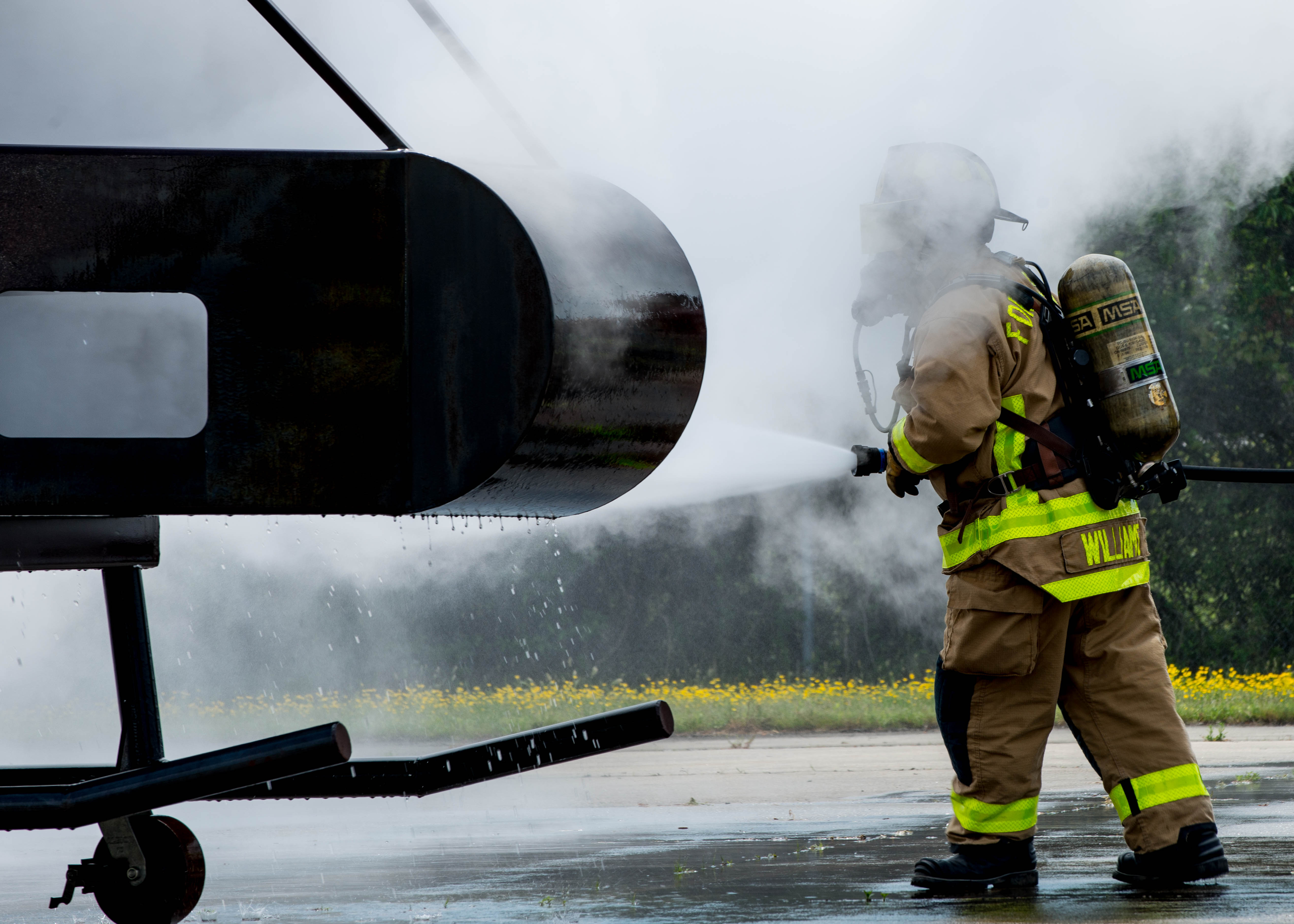 Facing the fire: Fort Eustis fire department complete aircraft live ...