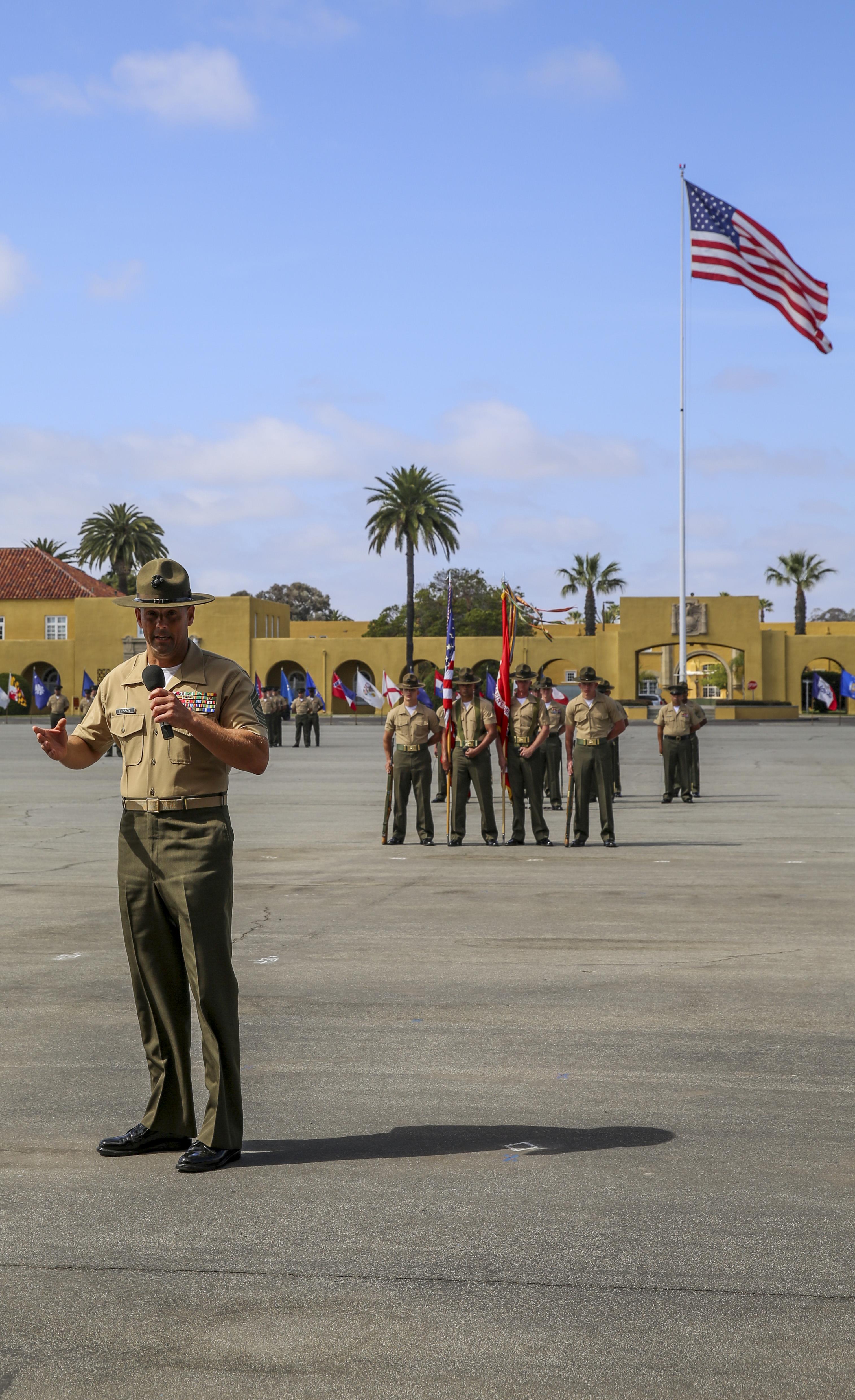MCRD San Diego Post and Relief Ceremony