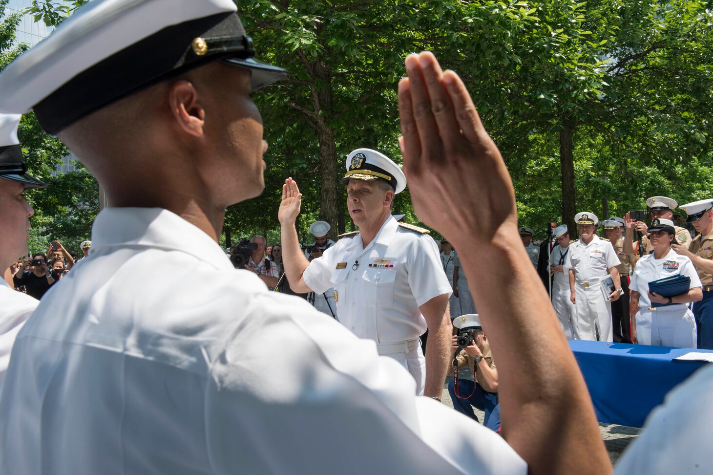 Sea Service Members Reenlisted During A Joint Ceremony At The 9/11 ...