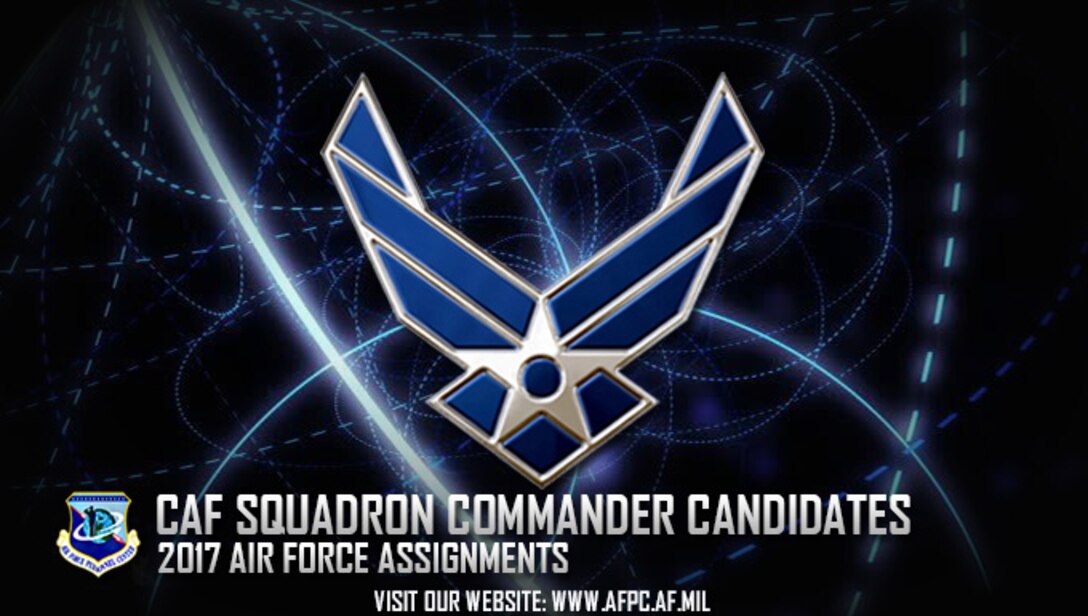 Air Force announces 2017 combat air forces squadron commander candidates