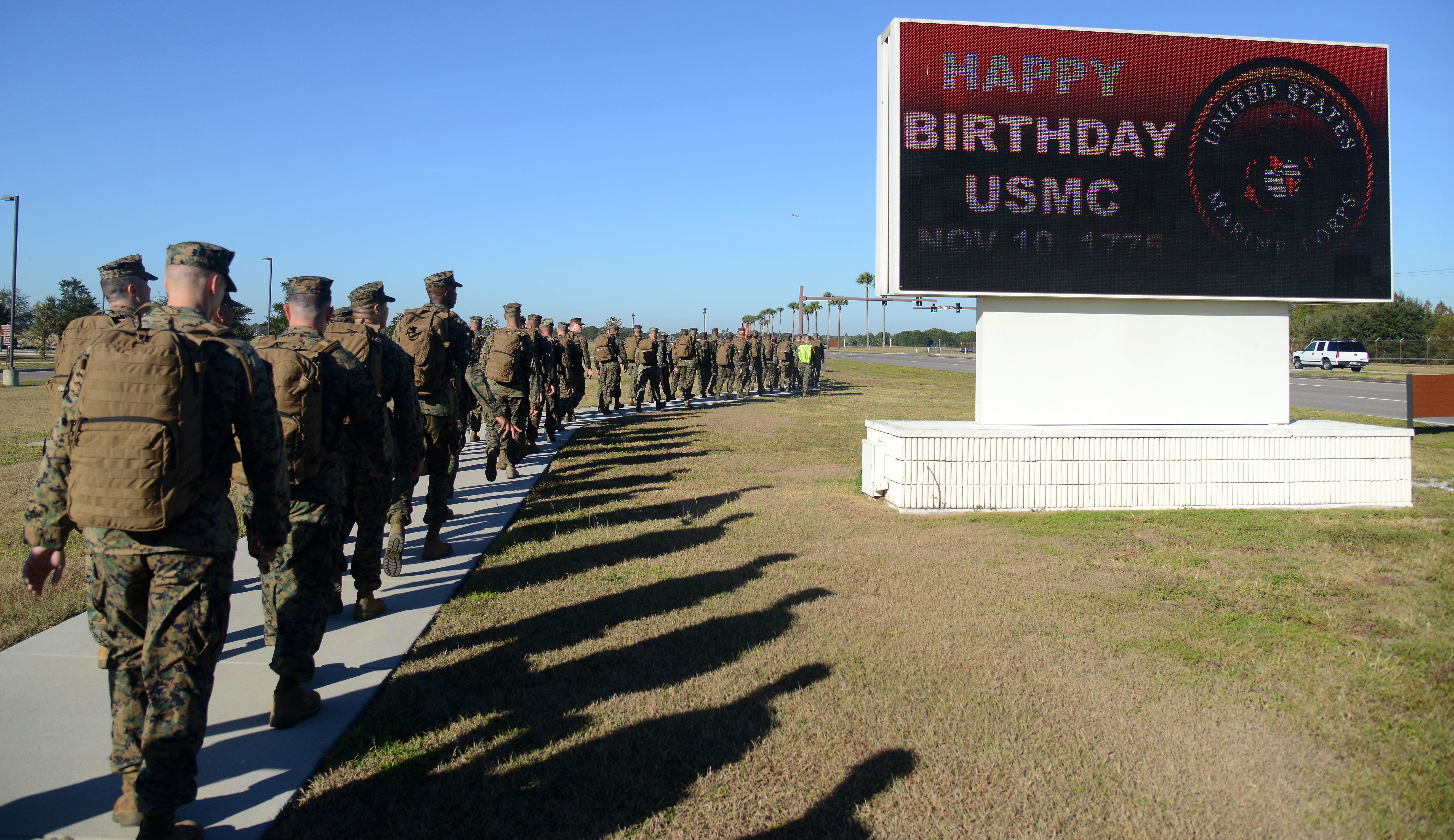 MARCENT marches for Marine Corps 241st birthday > MacDill Air Force ...