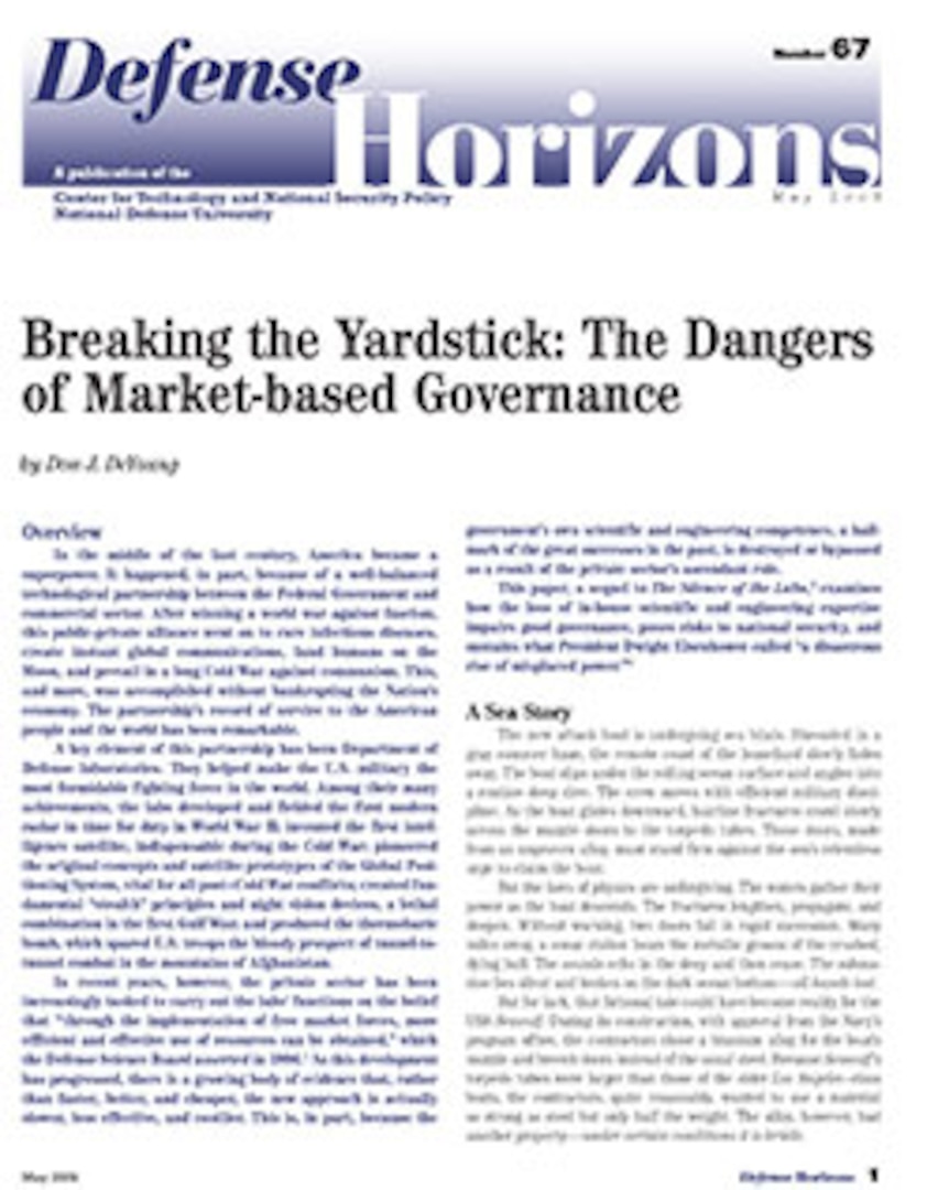Breaking the Yardstick: The Dangers of Market-based Governance ...