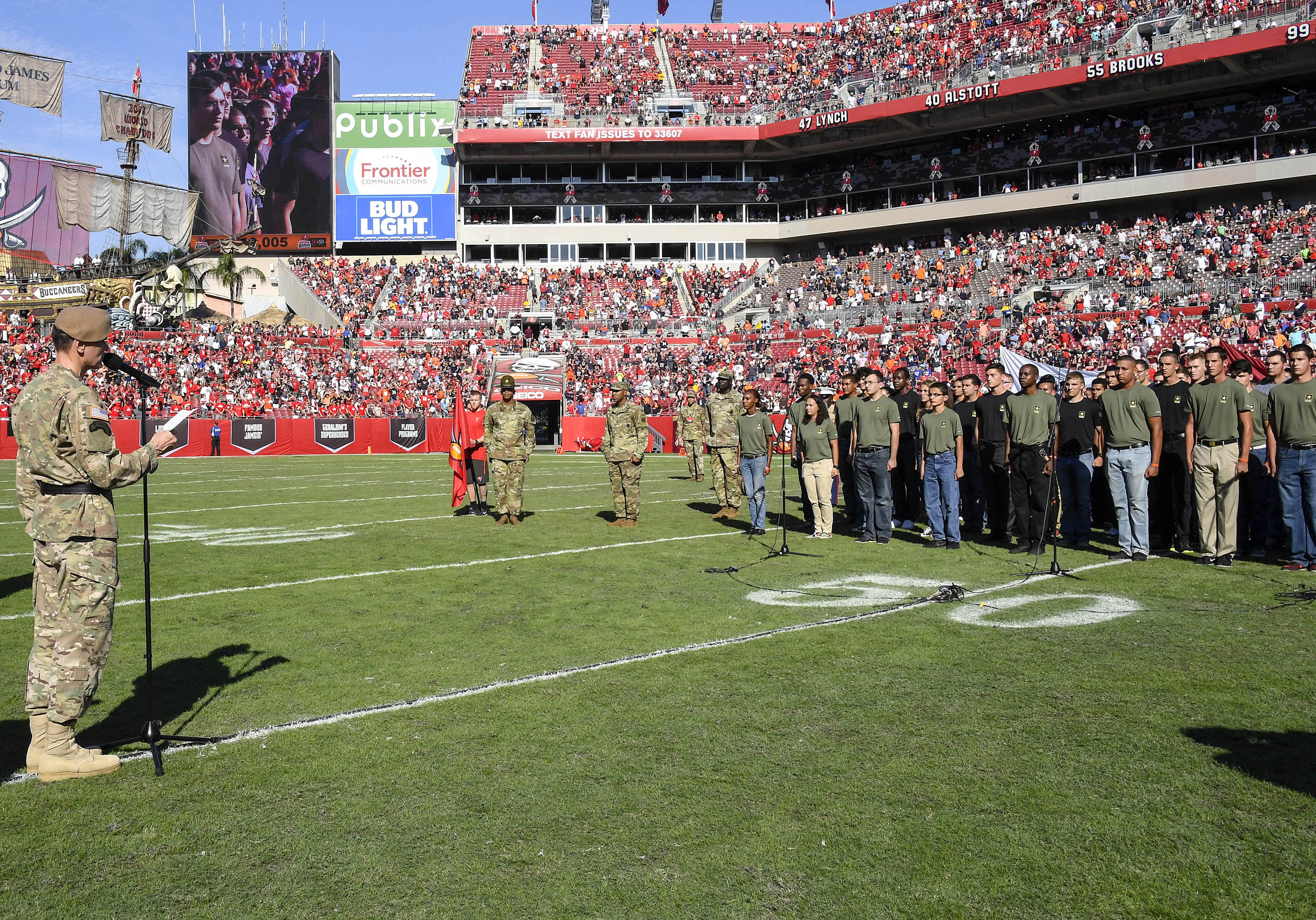 Bucs Military Enlistment Ceremony