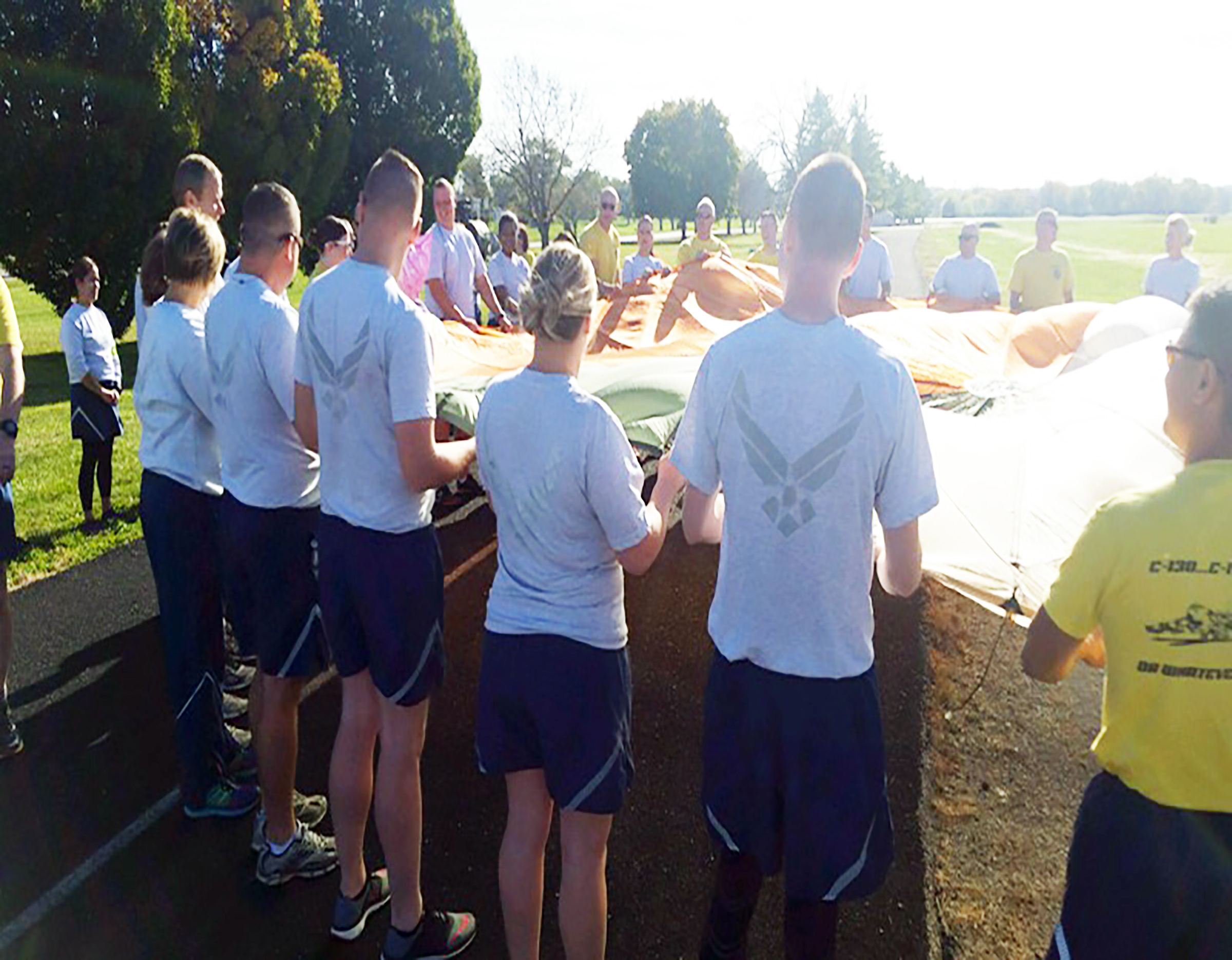 445th AES Airmen participate in team building exercises