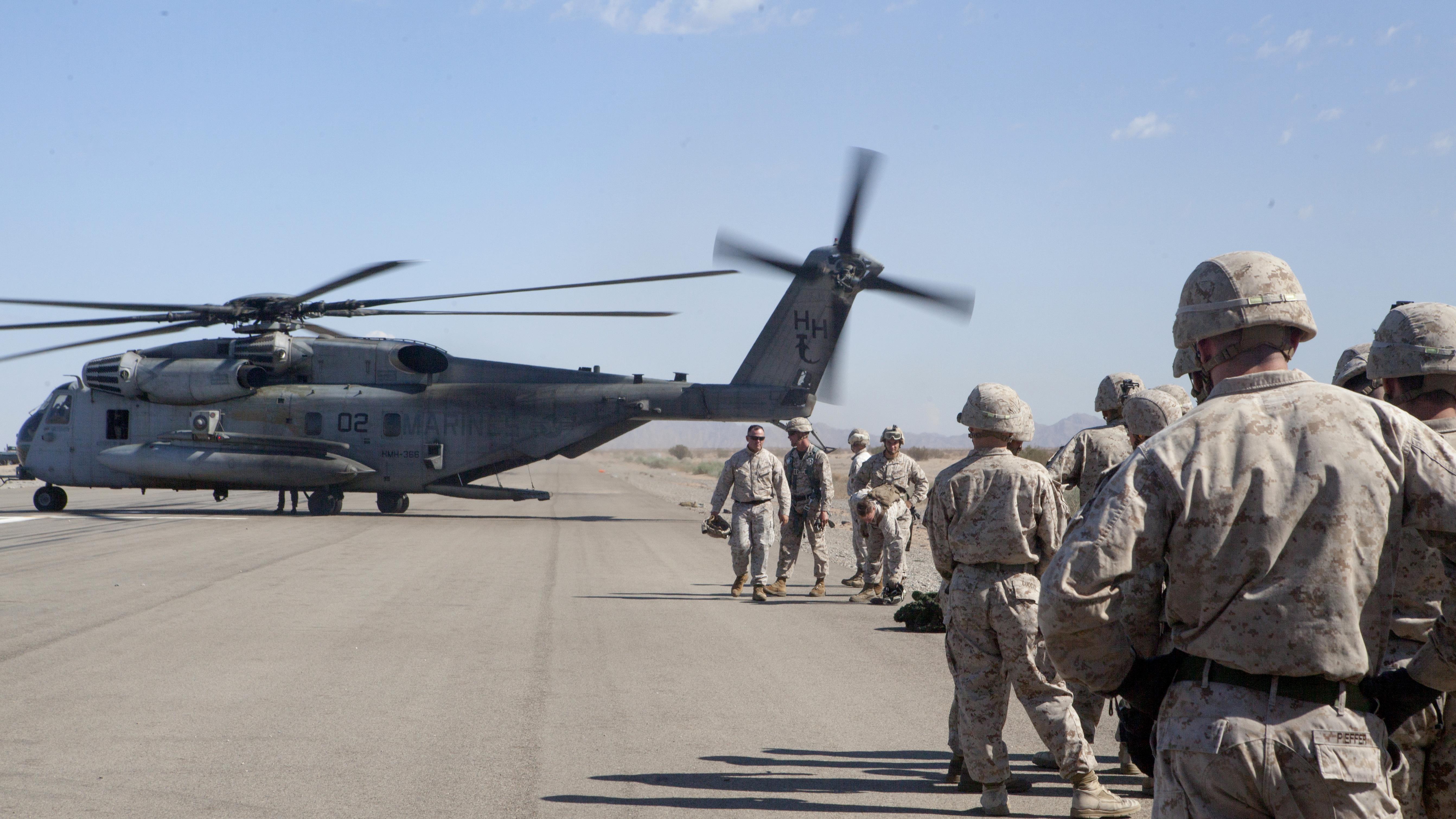 CH-53E fast rope exercise