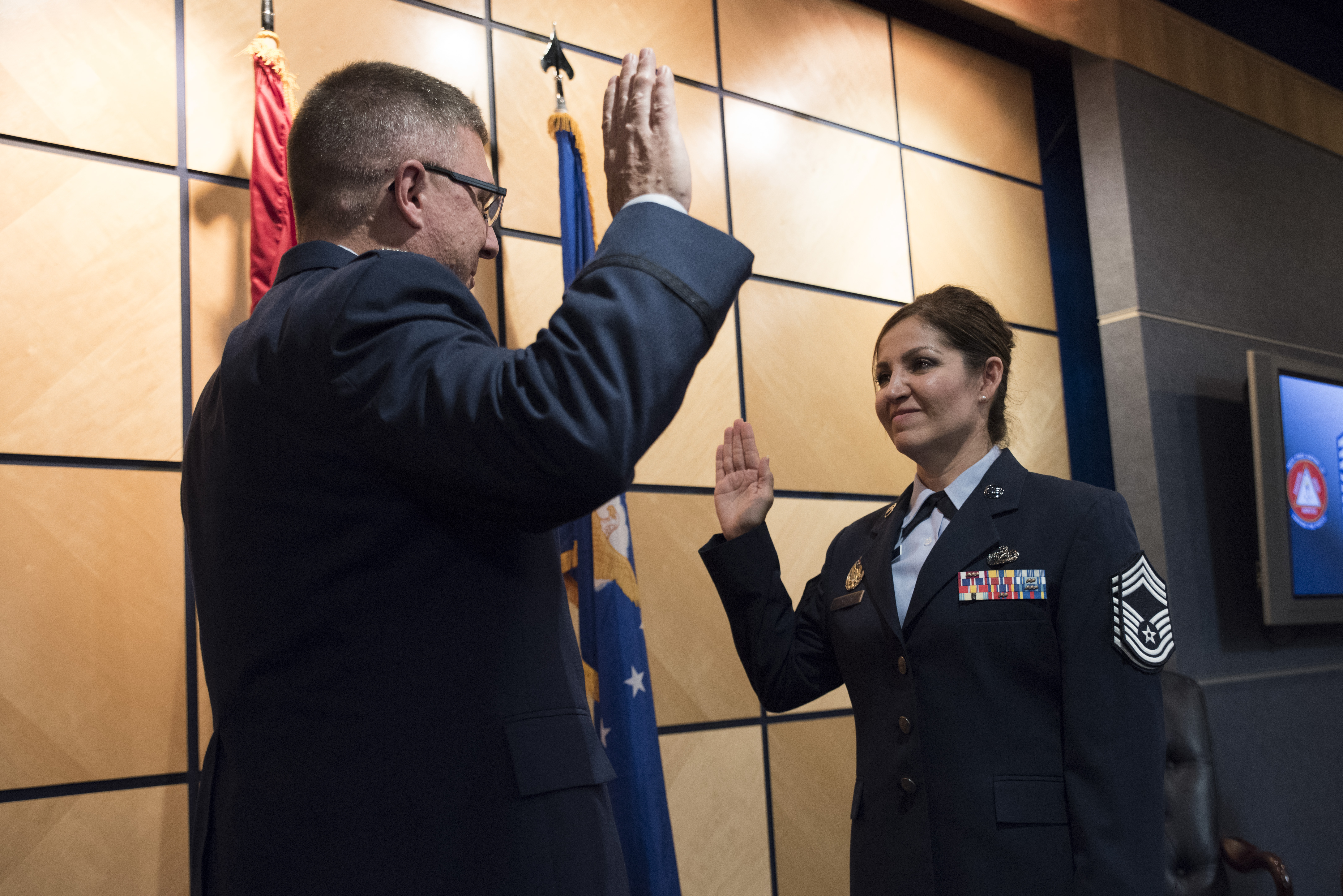Hamblin achieves rank of chief master sergeant > 188th Wing > News Articles