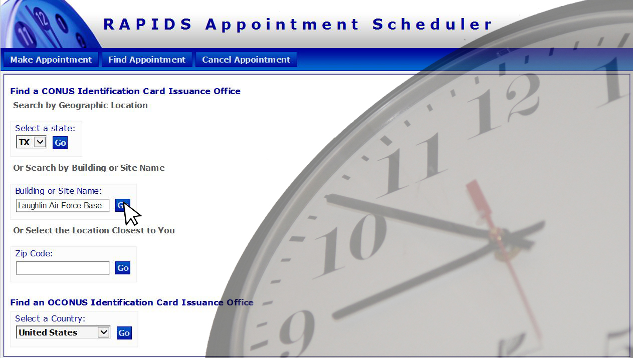 RAPIDS Appointment Scheduler
