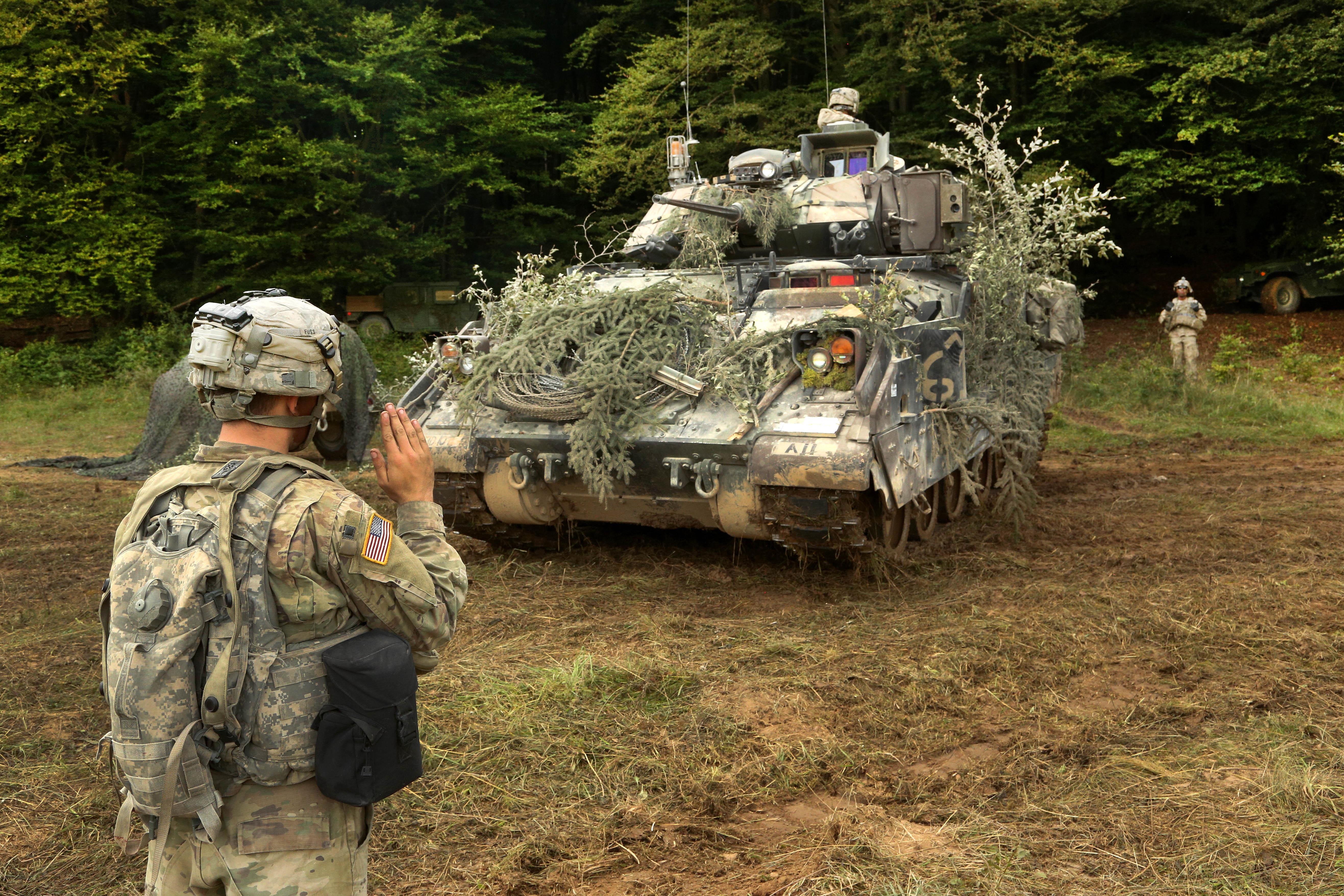 Ground Guiding a Bradley