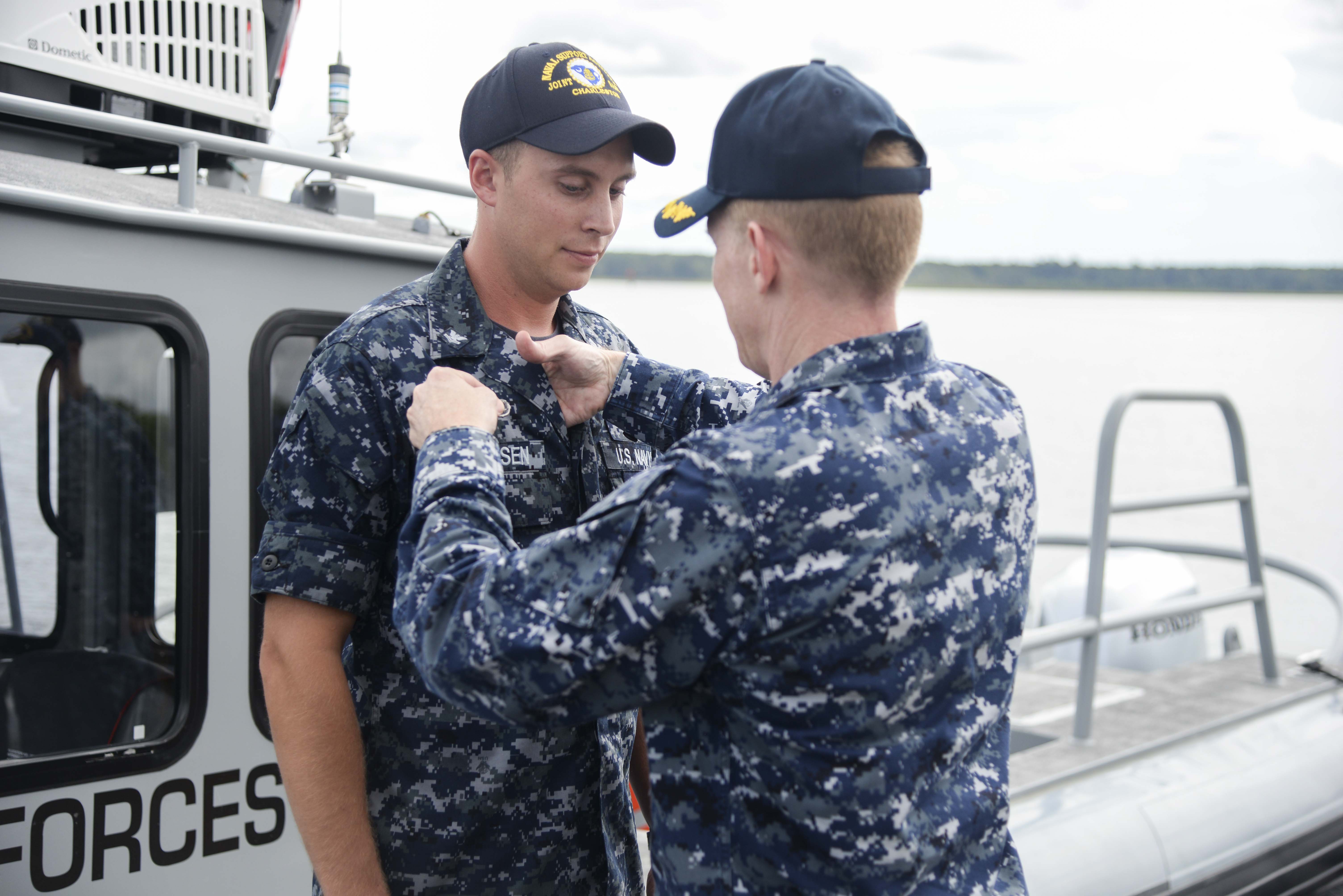 Sailor receives Navy Small Craft Insignia > Joint Base Charleston > News