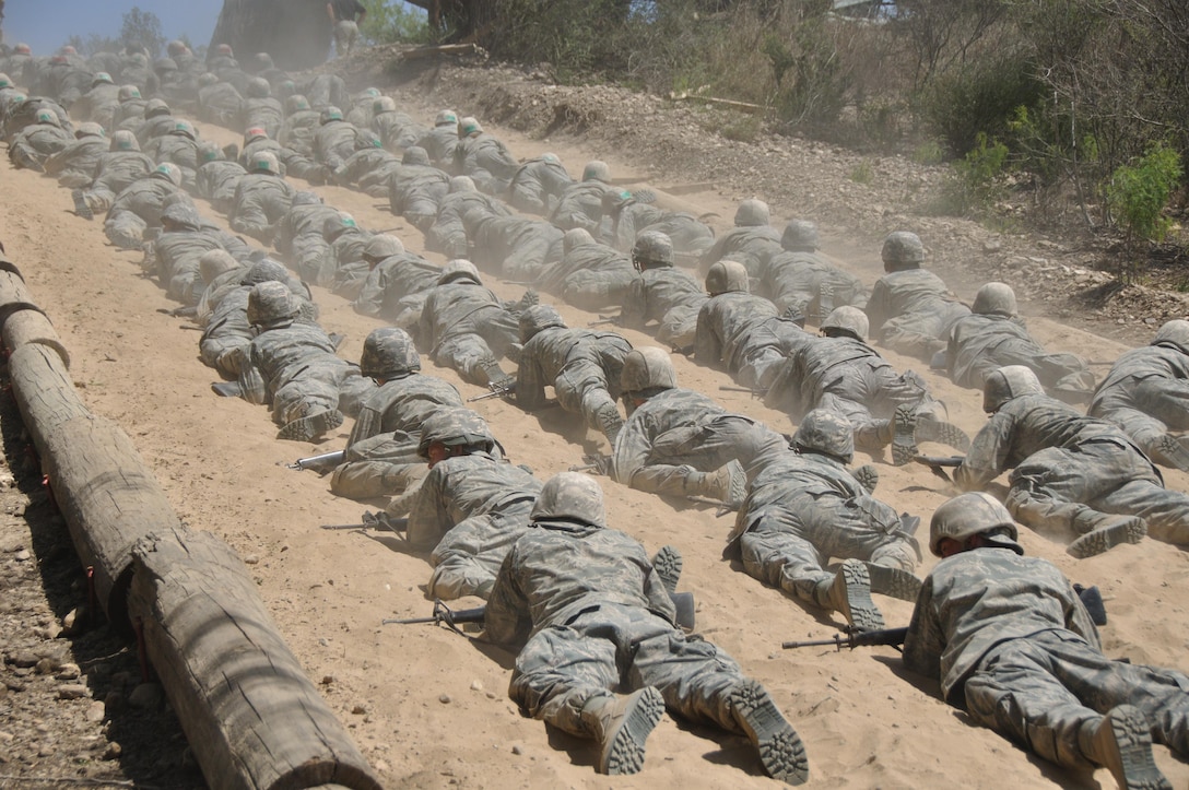 Low crawl tactical movement