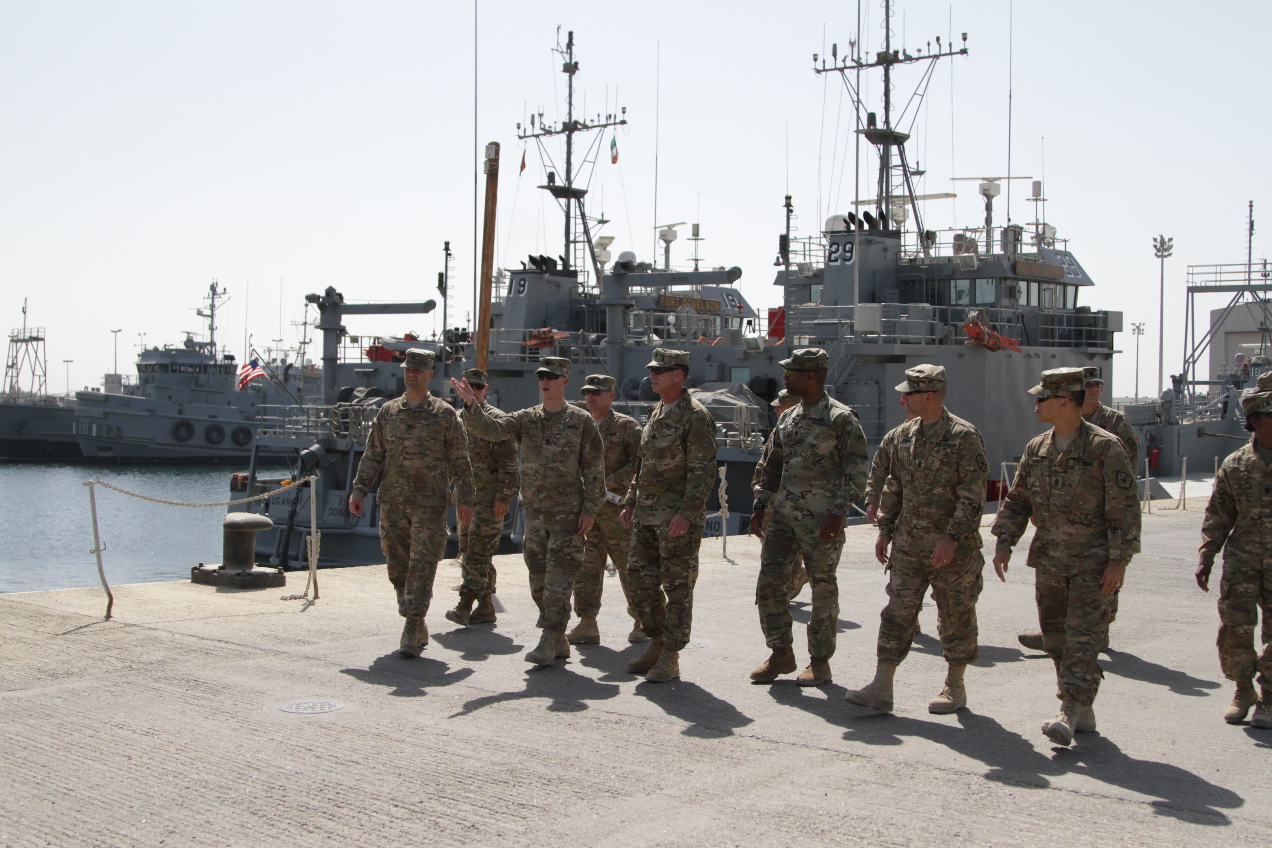 CENTCOM CSM visits Soldiers at the Kuwait Naval Base