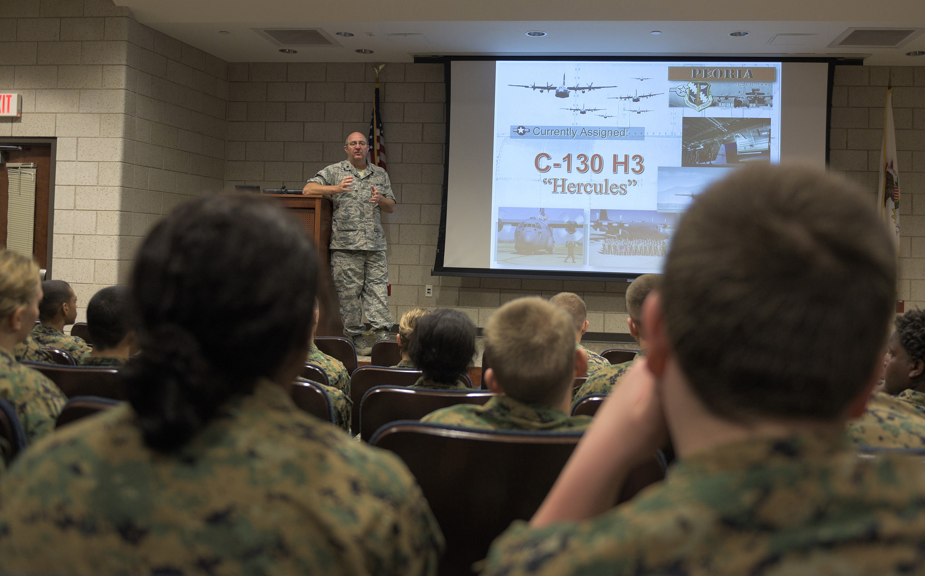 Marine Junior ROTC cadets experience Air National Guard mission