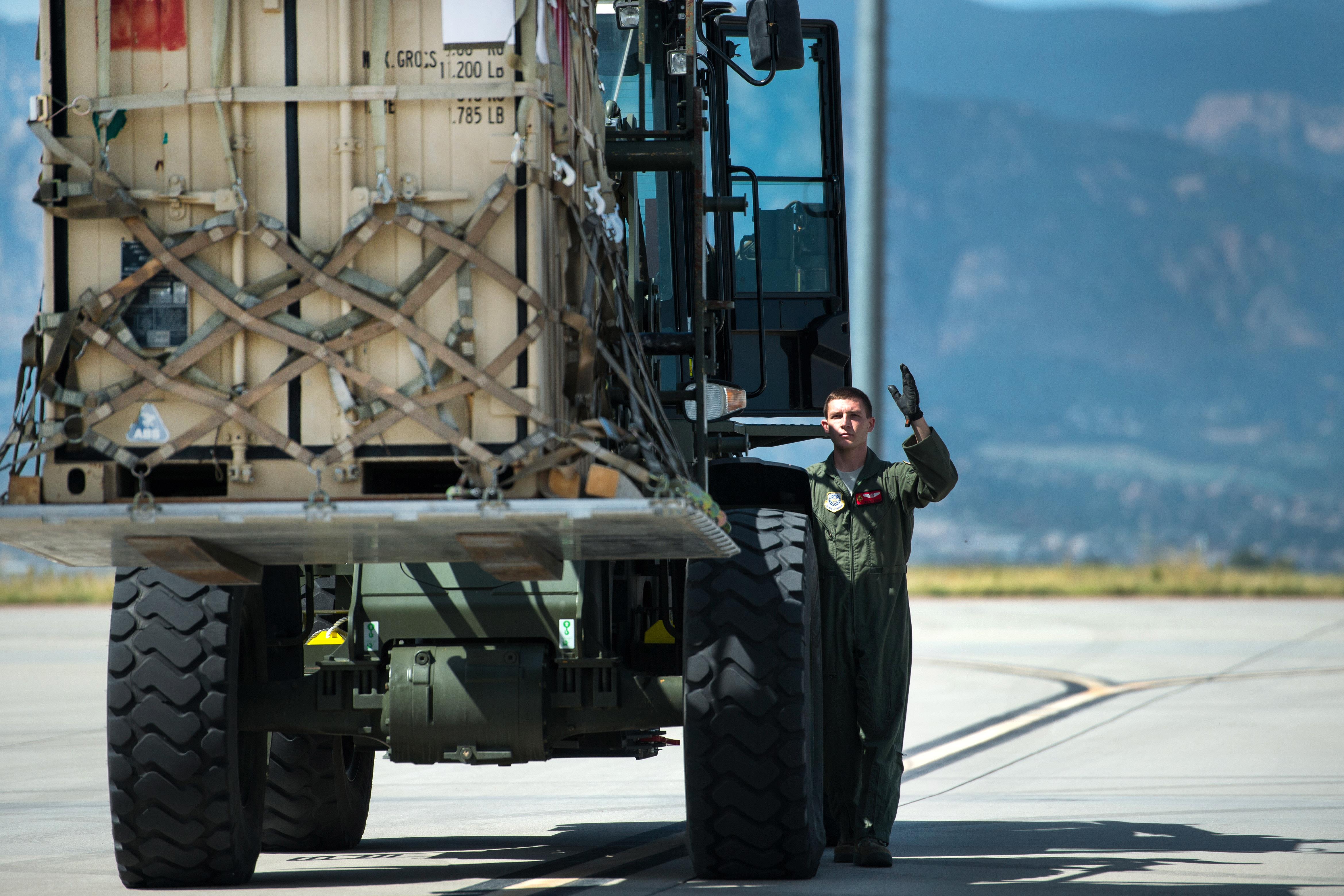 Guiding A Forklift | U.S. Department of War