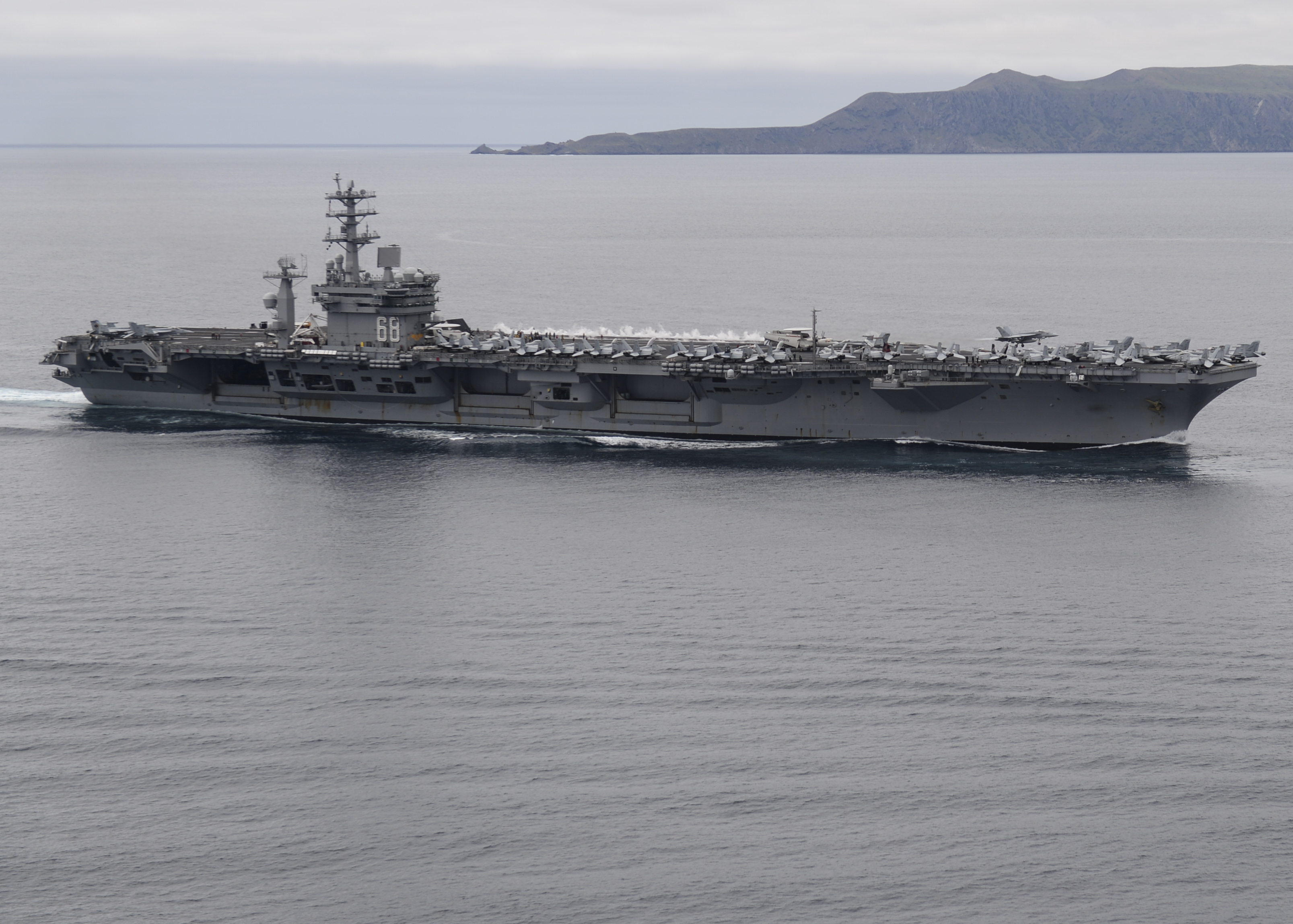 uss nimitz side view
