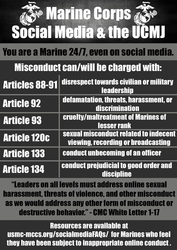 Marine Corps Social Media & the UCMJ