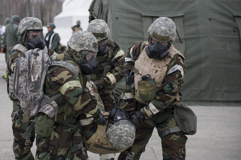 Airmen receive chemical warfare training during exercise AG 17-5 ...