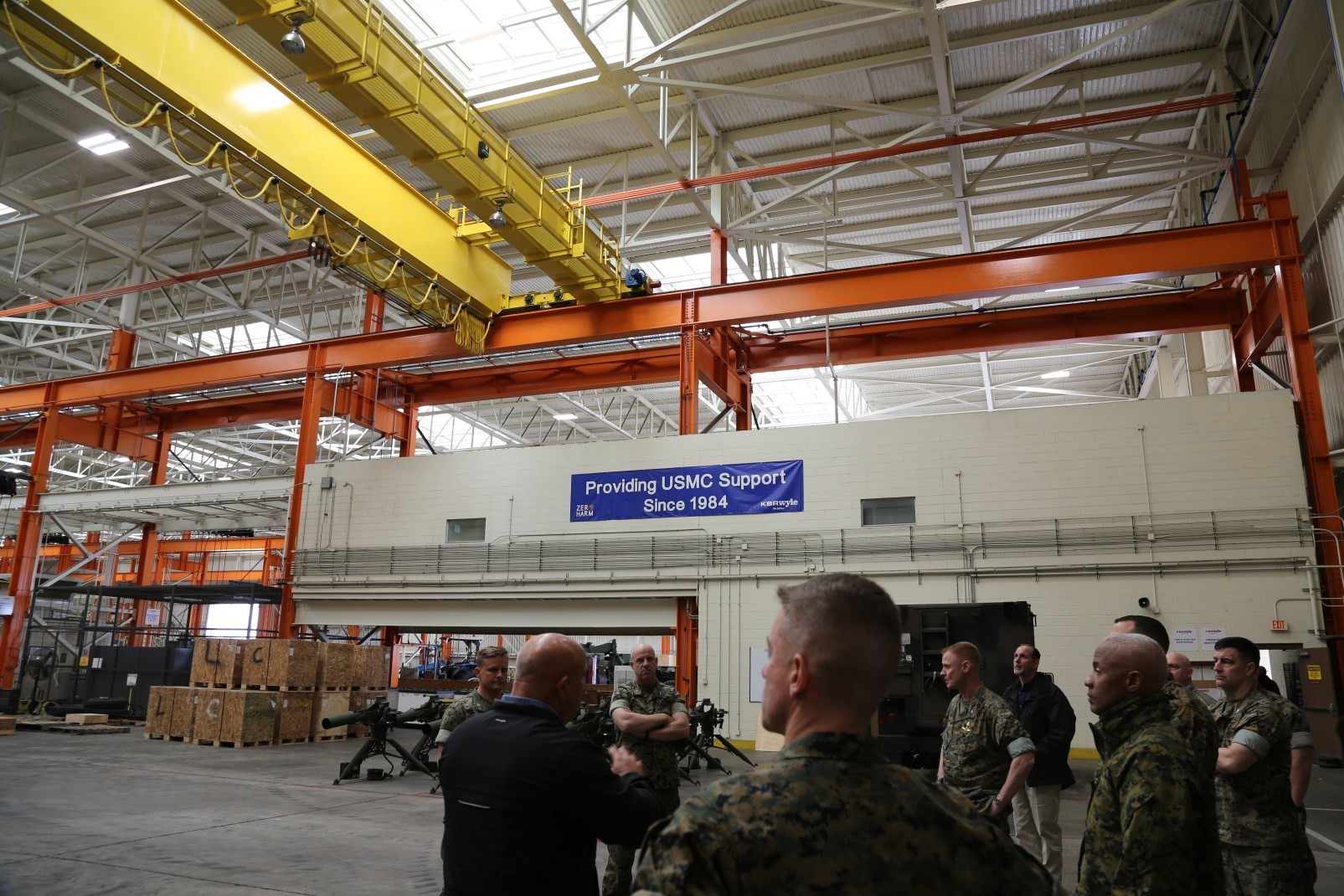 Layout of the 300,000 square foot ‘Big Blue’ maintenance facility