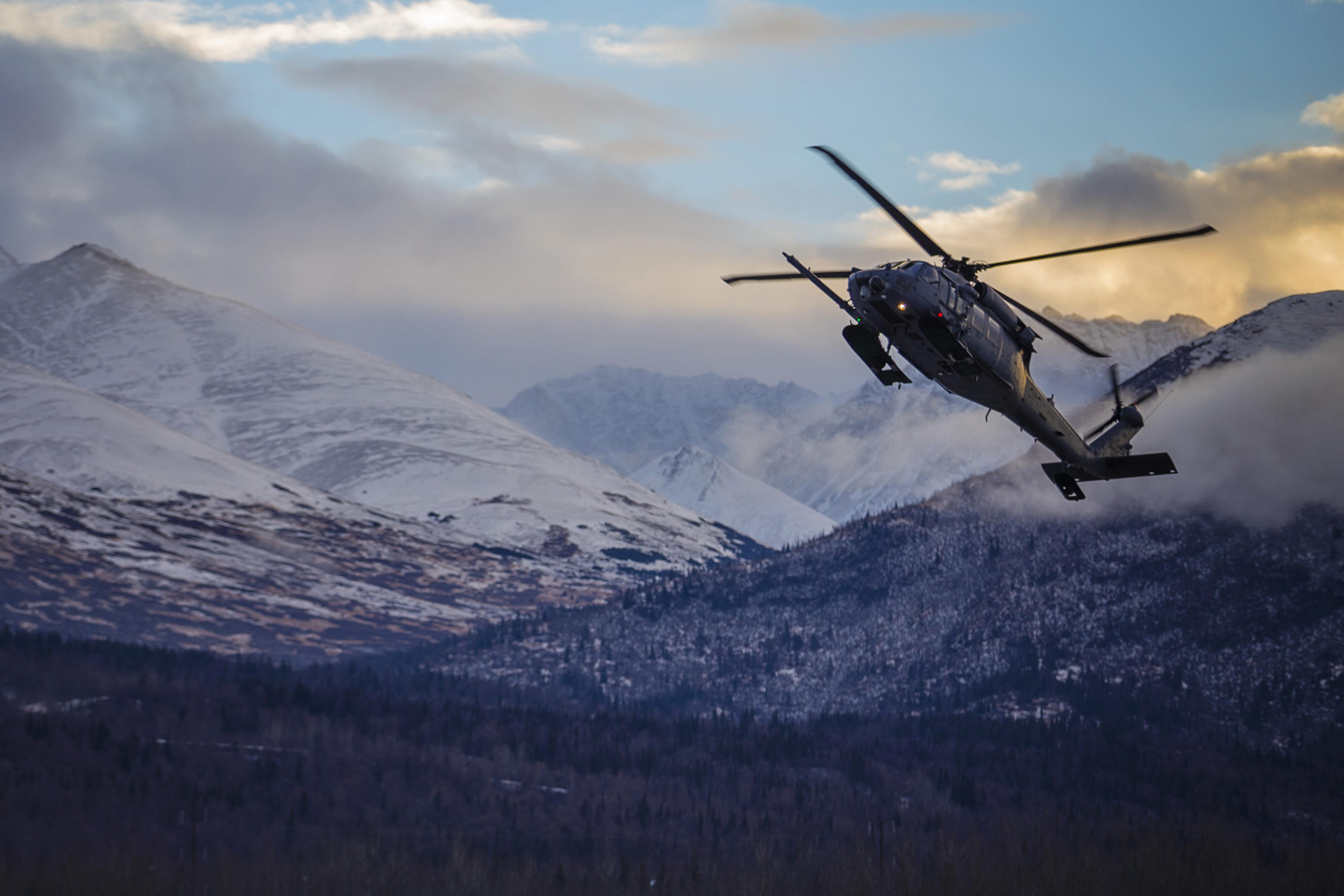 Alaska Air National Guard aircraft practice takeoff and landing techniques