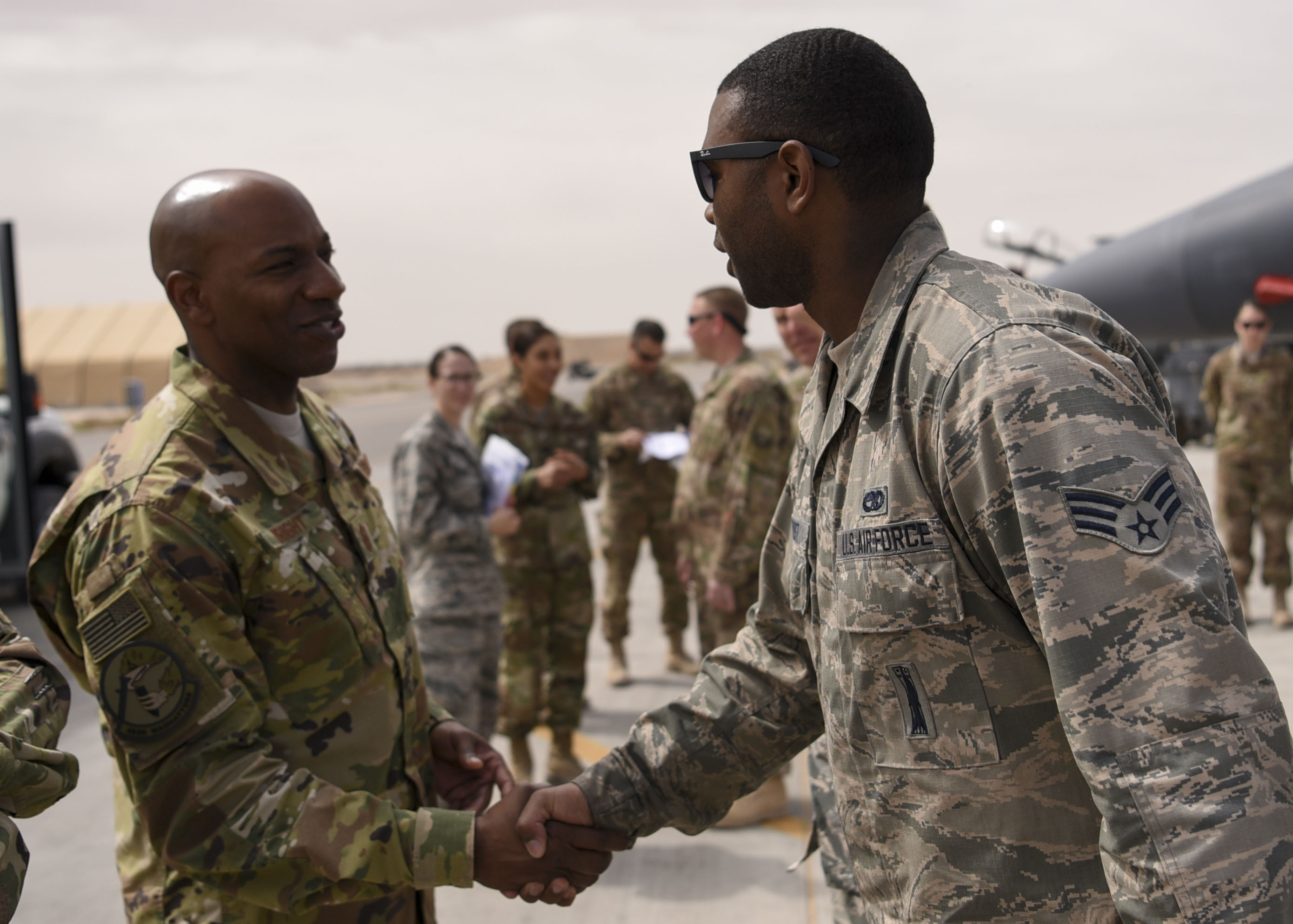 VCSAF and CMSAF visit deployed Airmen > U.S. Air Forces Central > News