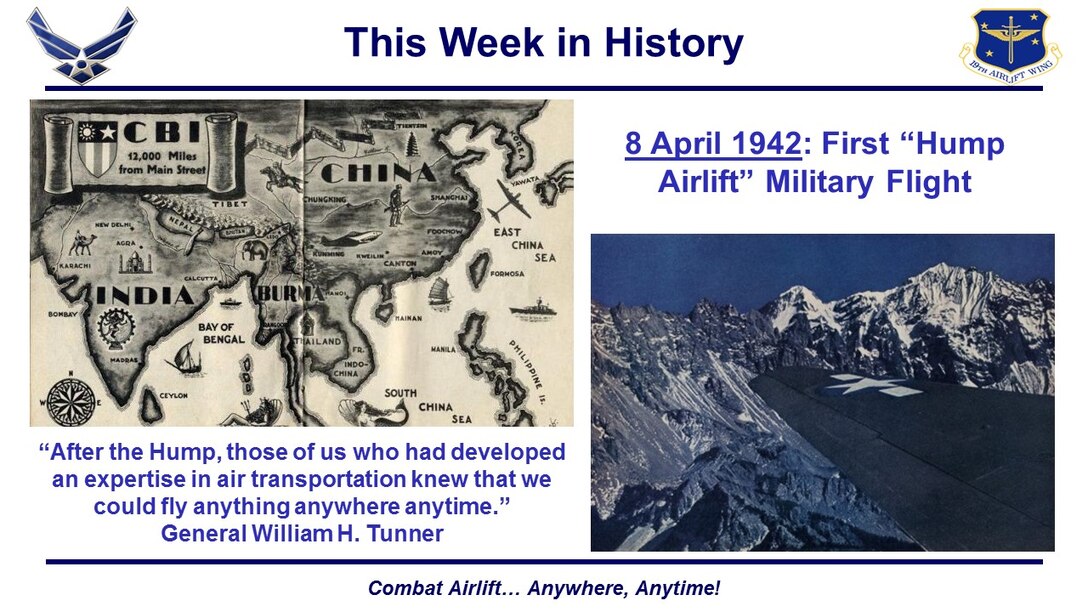8 April 1942: First “Hump Airlift” Military Flight