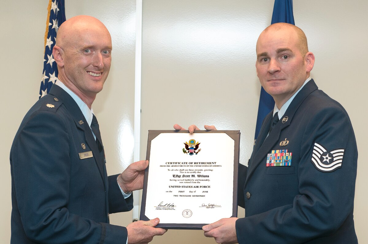 Williams retires April 14 after 20 years active duty > Vance Air Force ...