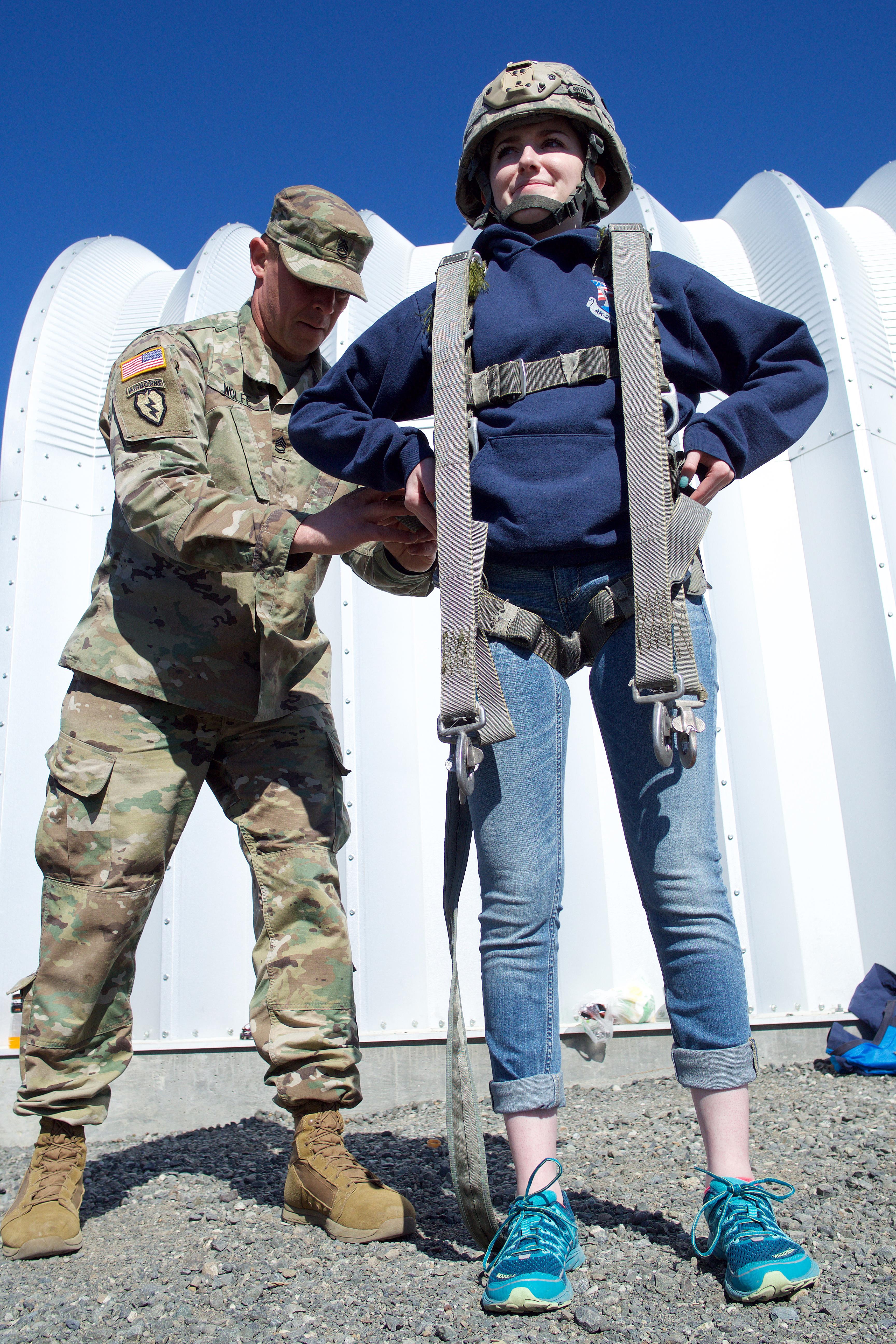 High School Junior ROTC cadets jump at JBER