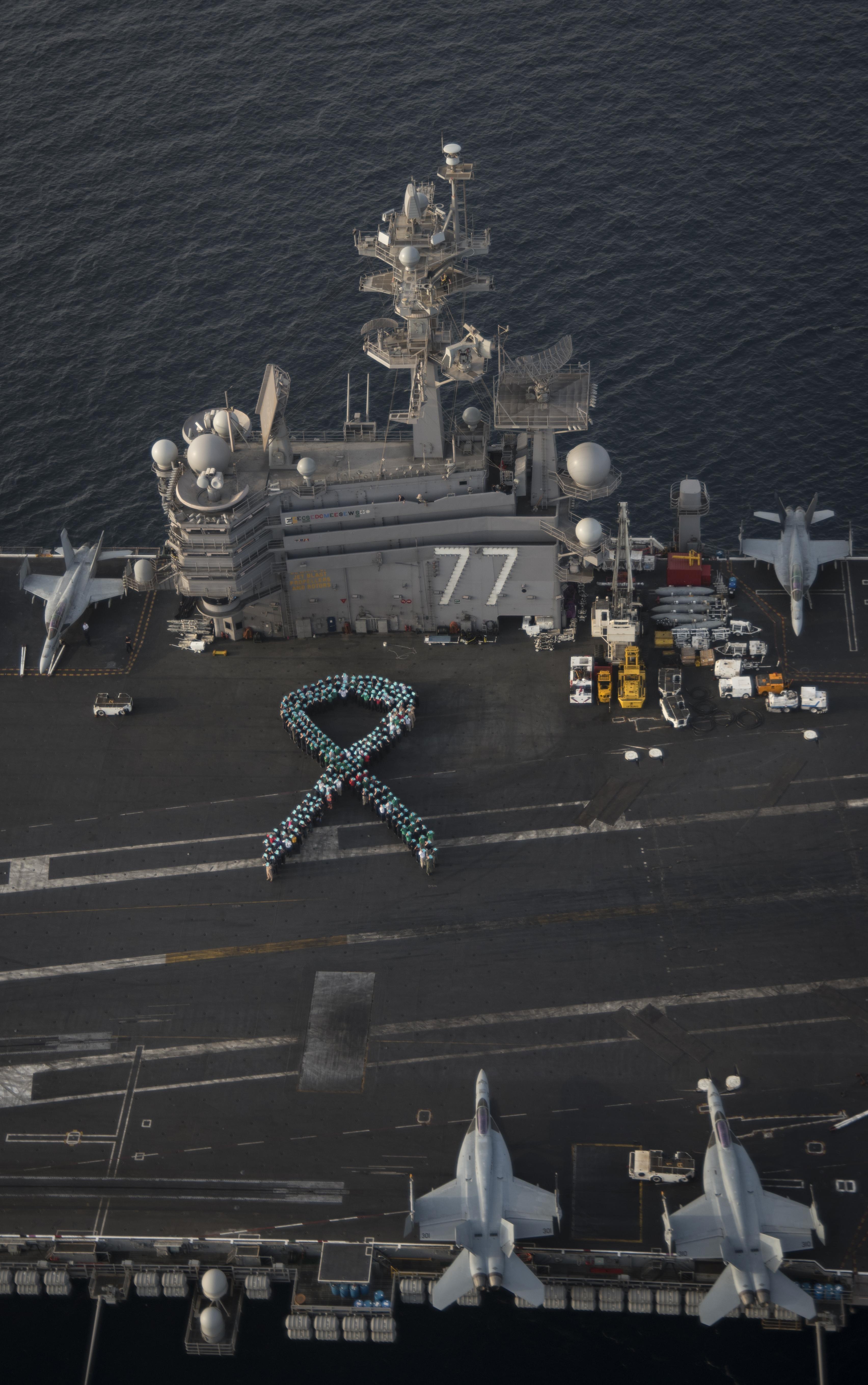 GWHB Forms Human Ribbon For SAPR Month > United States Navy > display ...