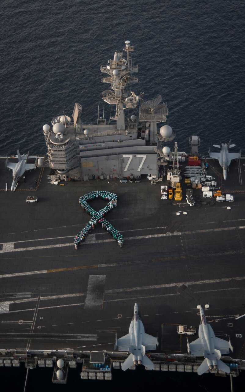 GWHB Forms Human Ribbon For SAPR Month > United States Navy > display ...