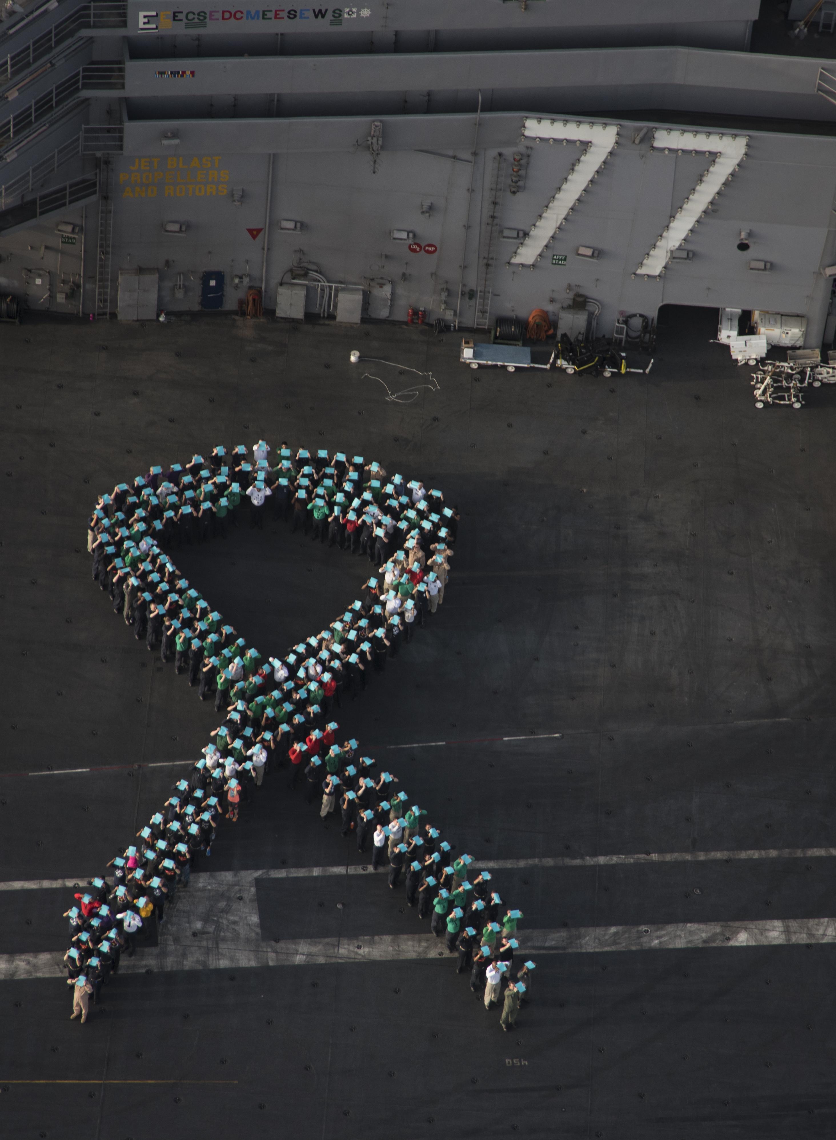GWHB Forms Human Ribbon For SAPR Month > United States Navy > display ...