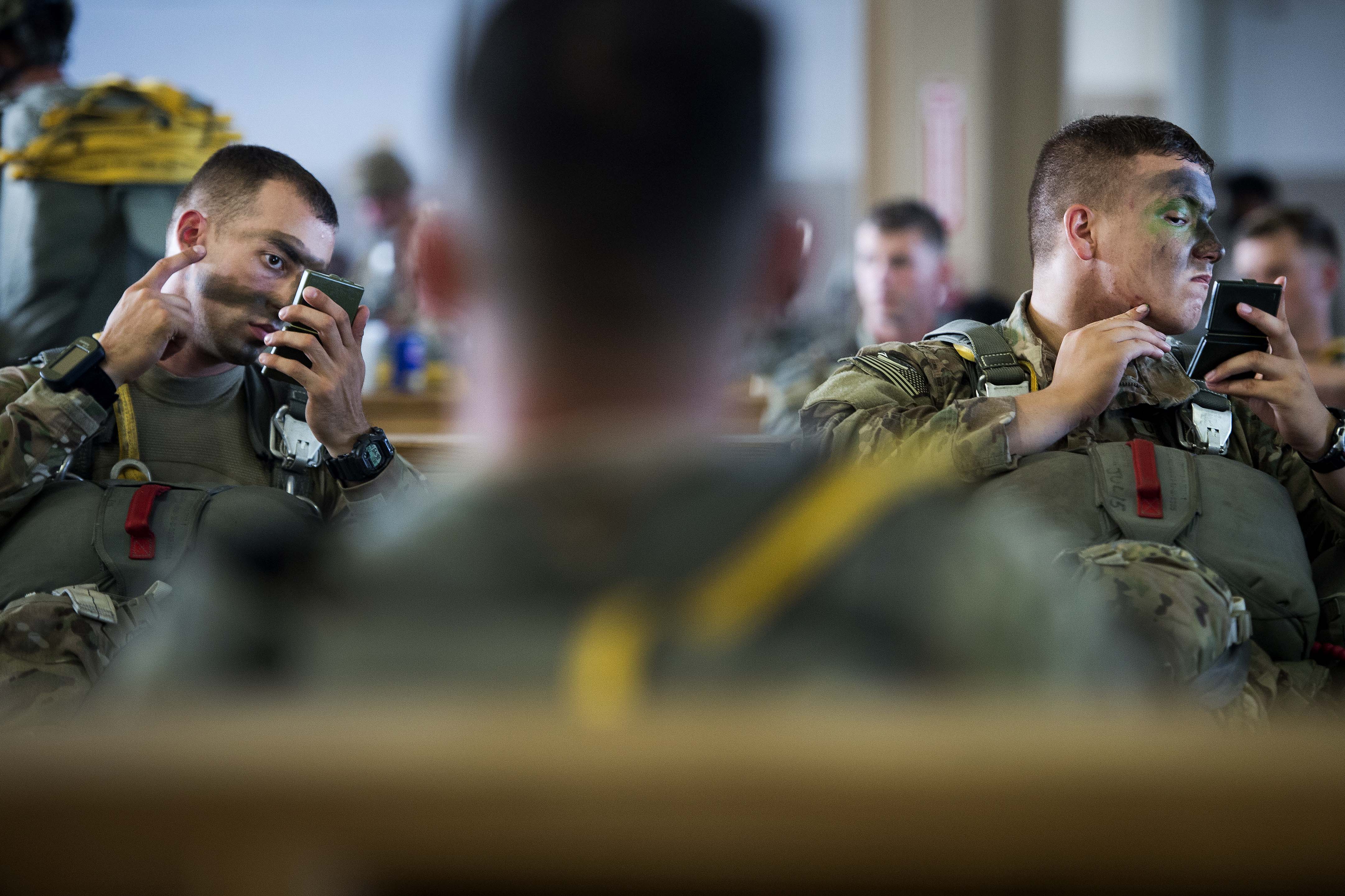 Applying Face Paint | U.S. Department of War