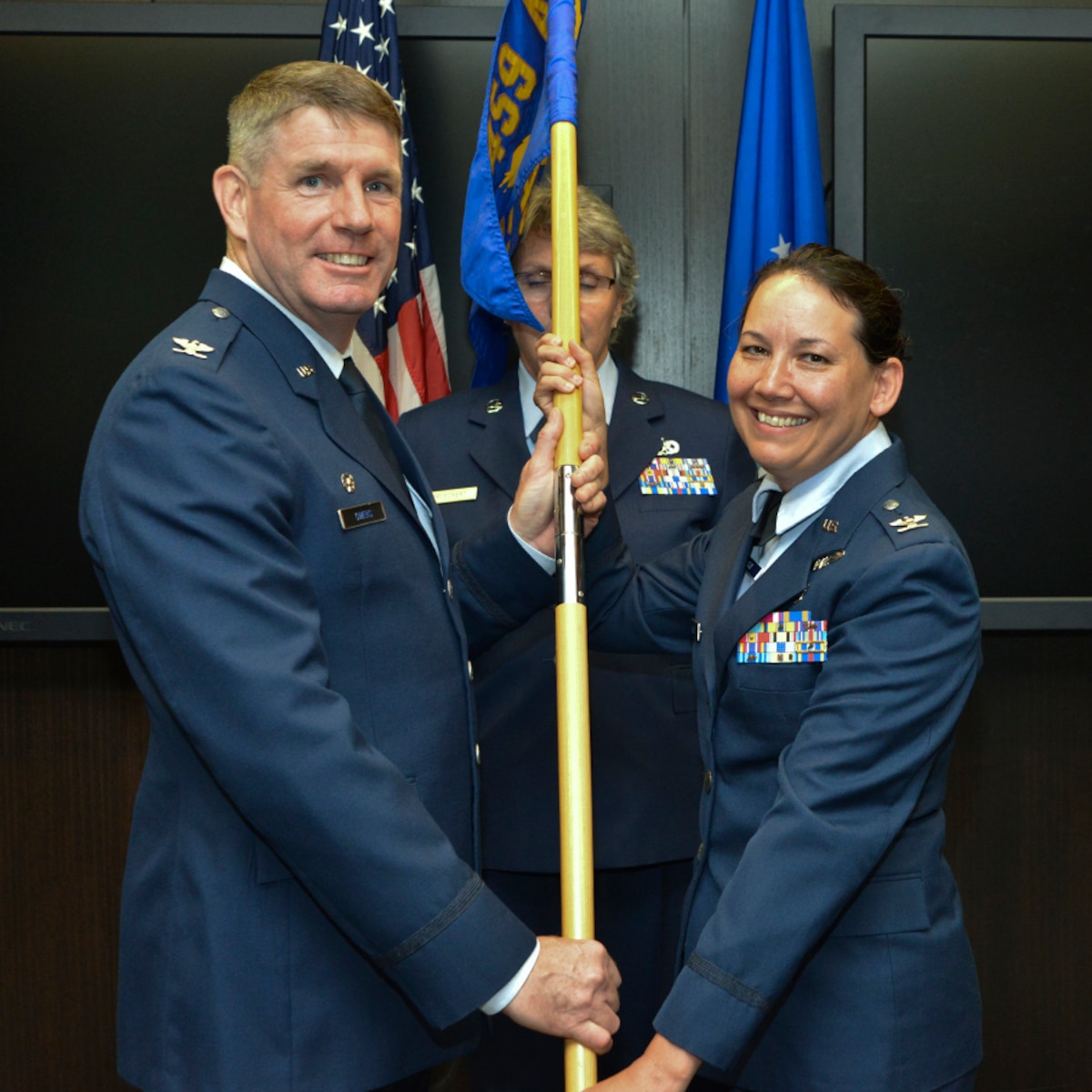 Col. Kimberly McCue takes command of 459th Aeromedical Staging Squadron ...