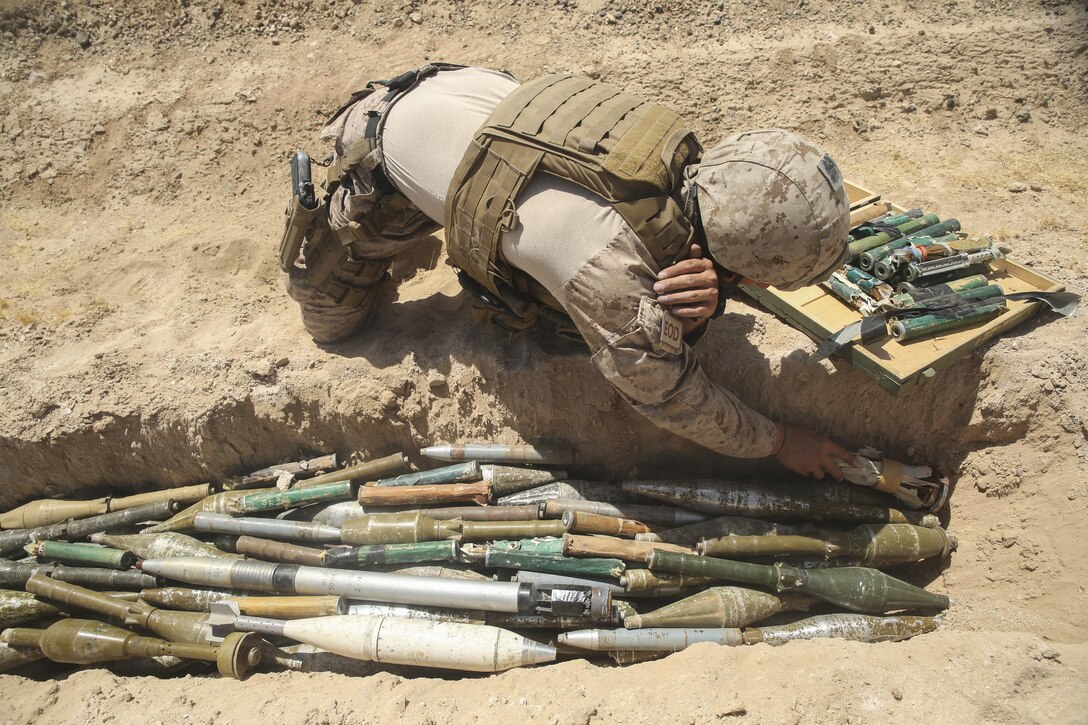 U.S., Afghan EOD teams destroy unserviceable ammunition