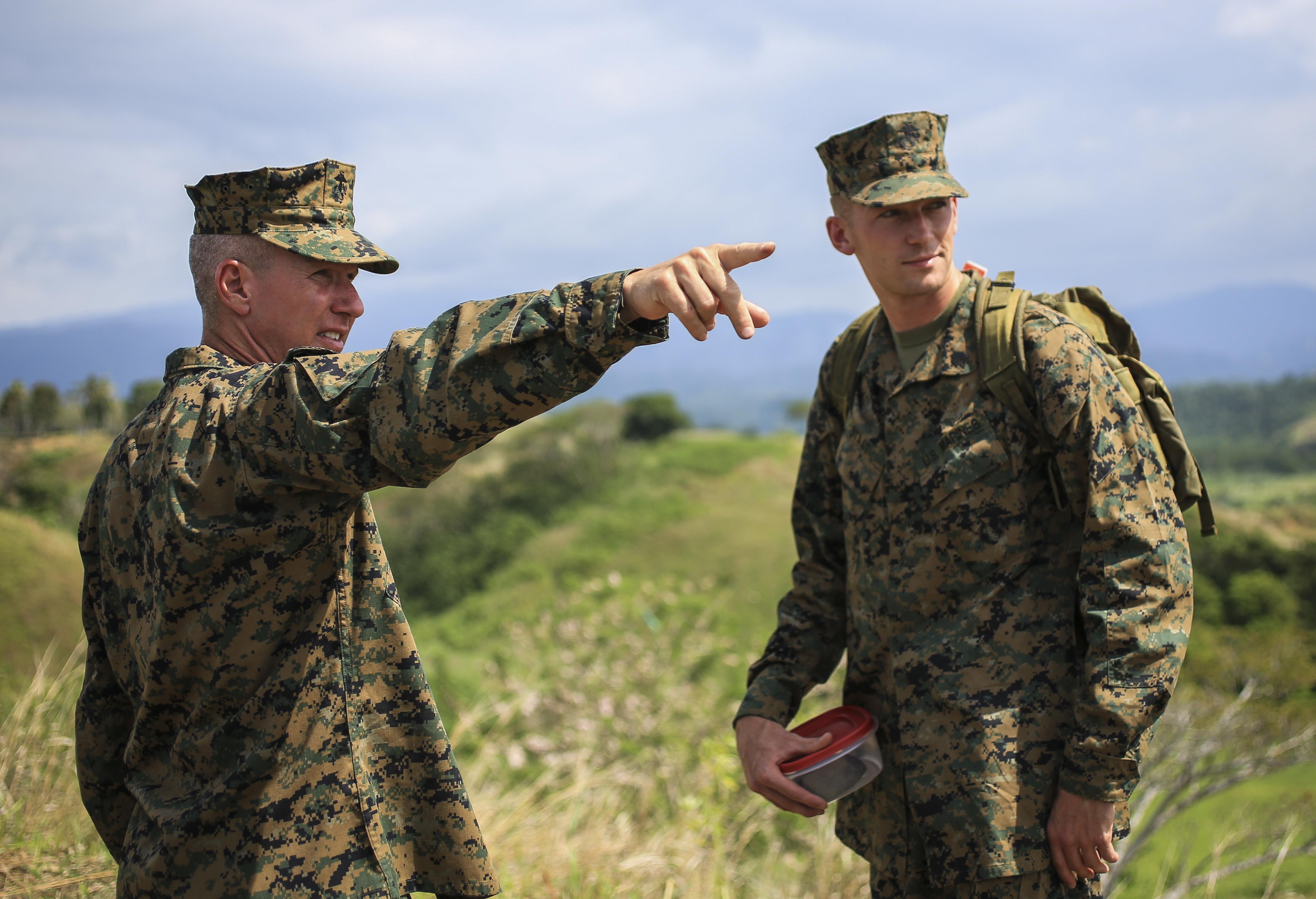 Marines With 1st Marine Division Visit Bloody Ridge