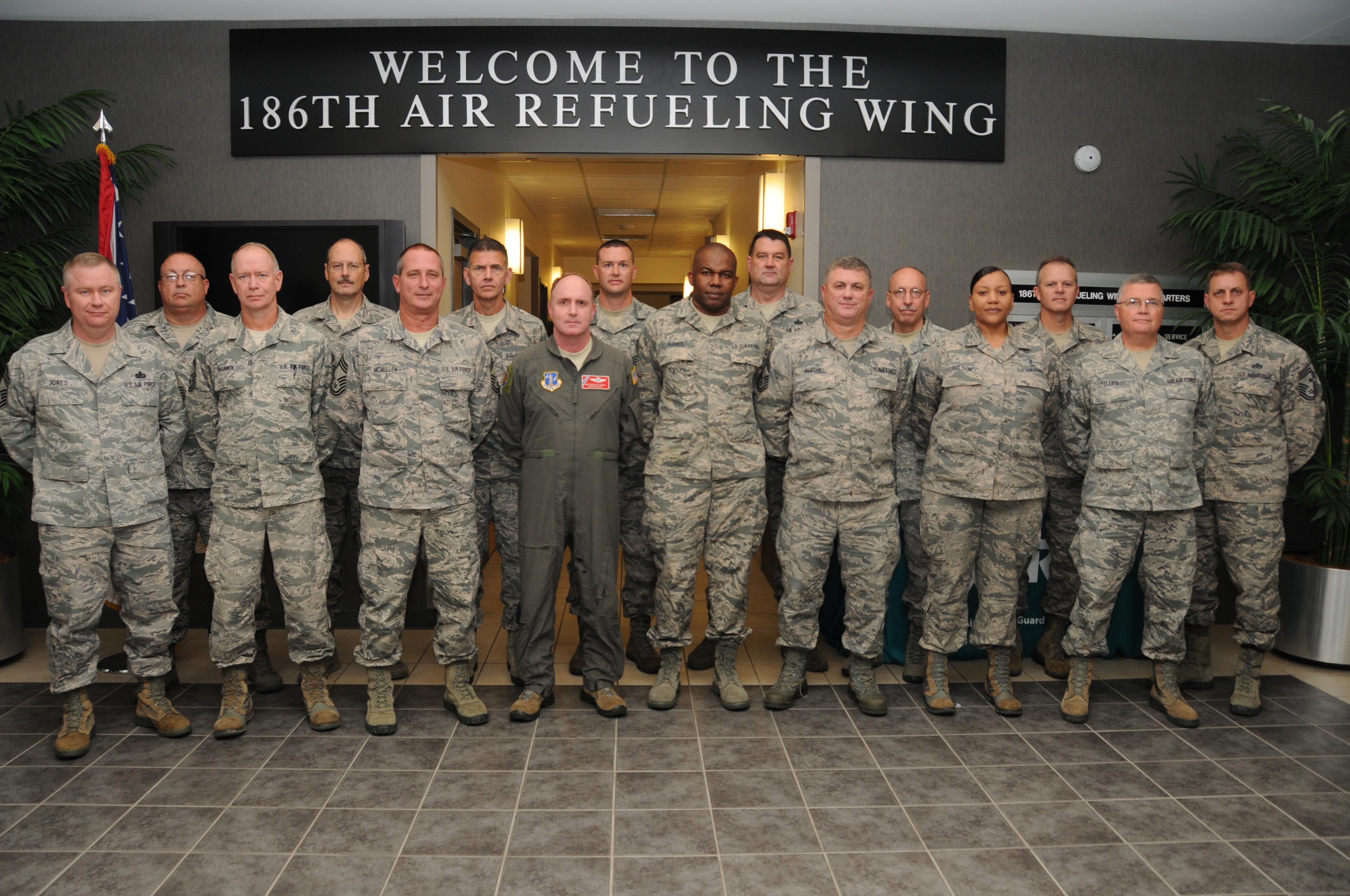 Chief Master Sergeants from all Squadrons of the 186th ARW