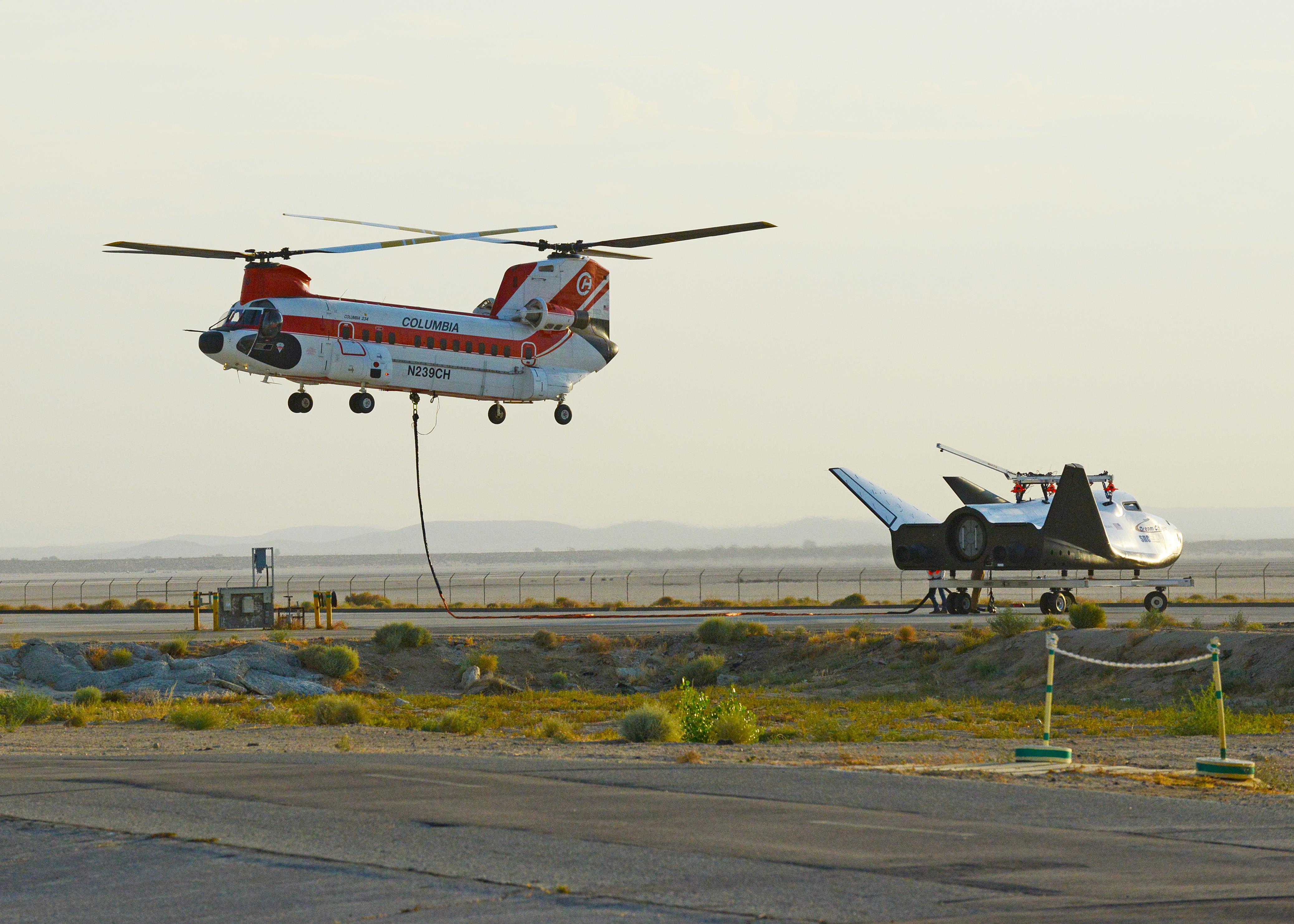 Dream Chaser undergoes captive carry test at Edwards > Edwards Air ...