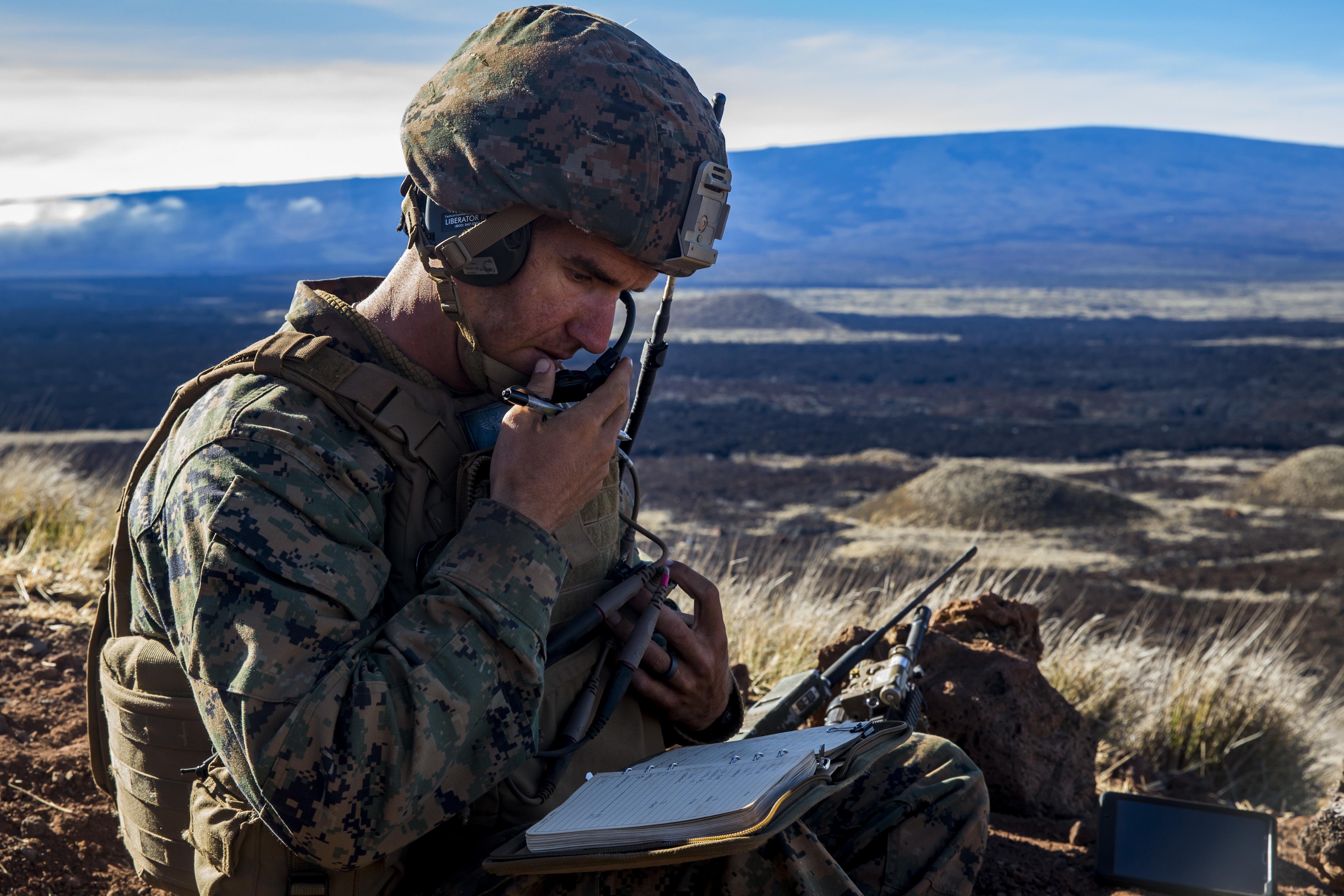 U.S. Marines with 2nd Battalion, 3rd Marines call for fire > 3rd Marine ...