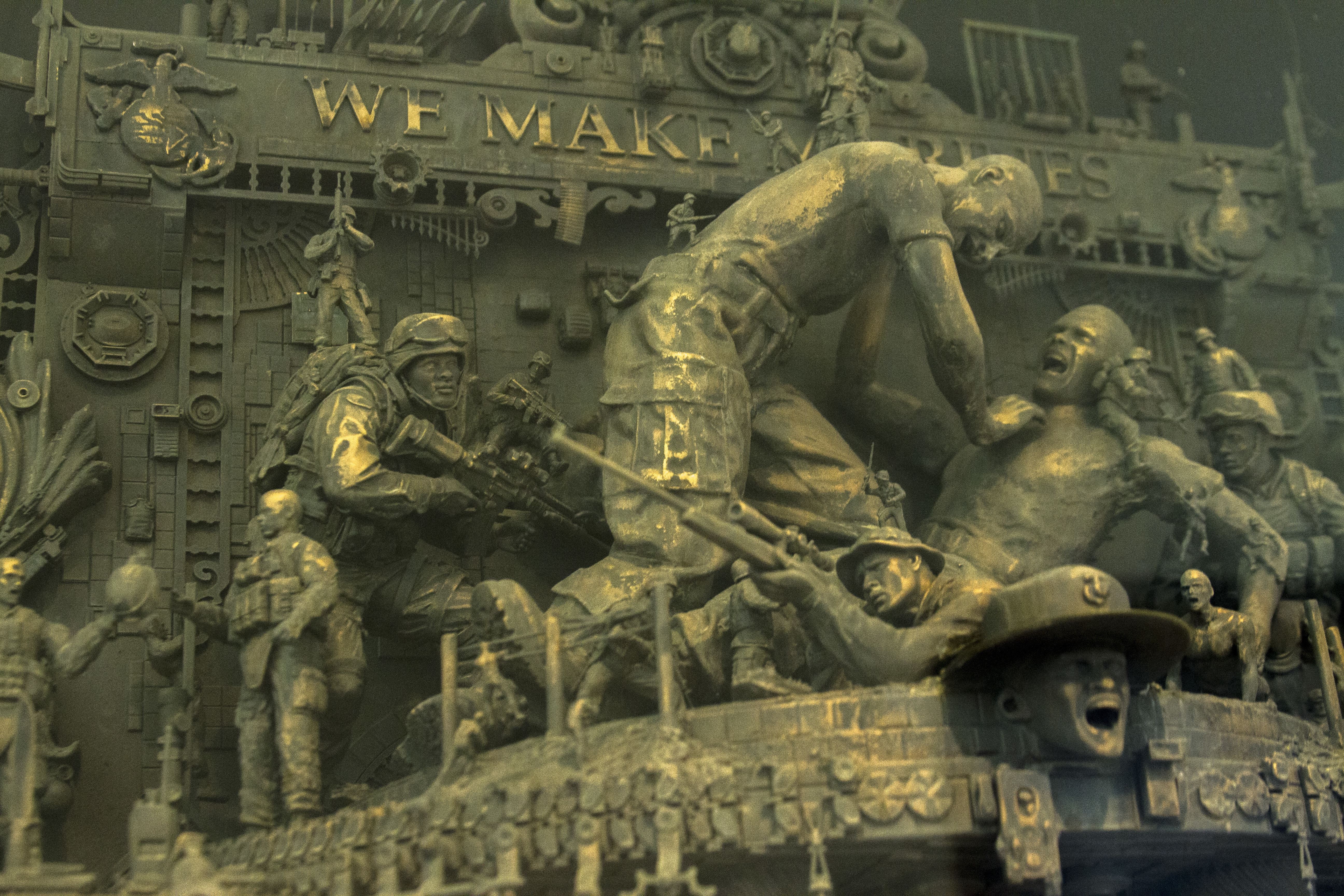 MCRC unveils three iconic Battles Won sculptures > Marine Corps ...