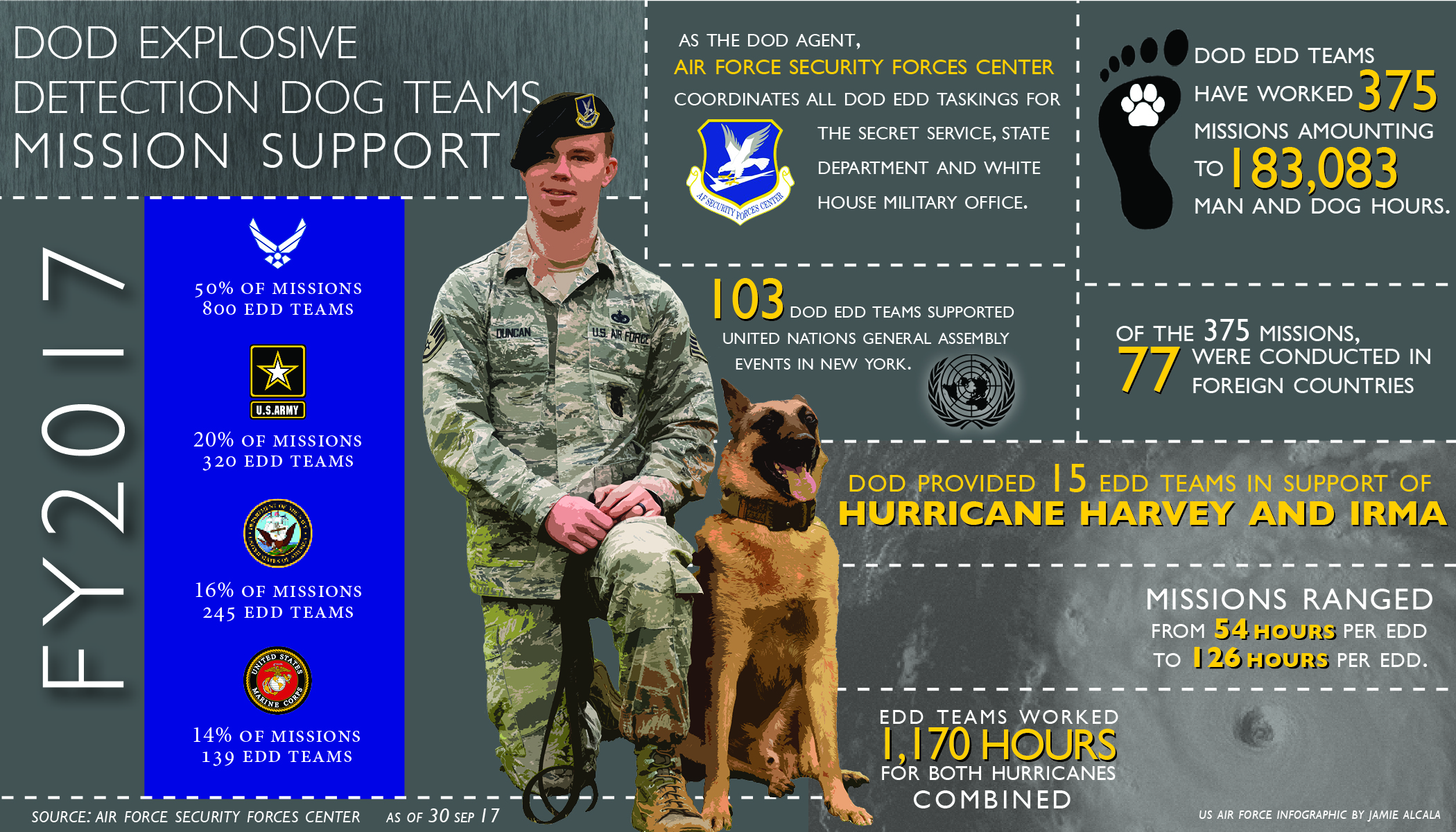 DoD Explosive Detection Dog Teams Mission Support