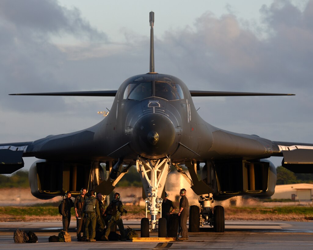 U.S. Air Force bombers take off from Andersen AFB