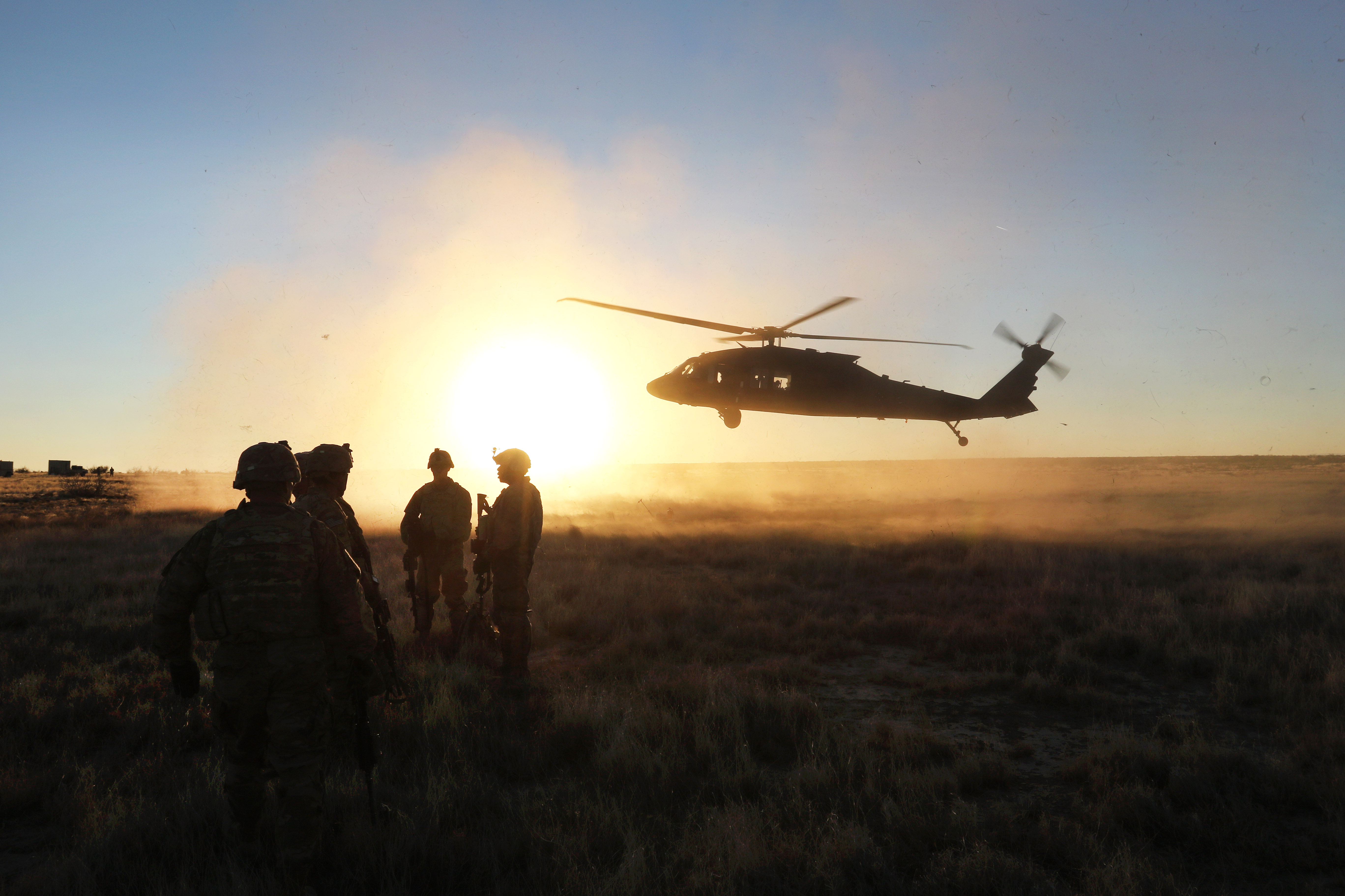 Army Helicopters In Action