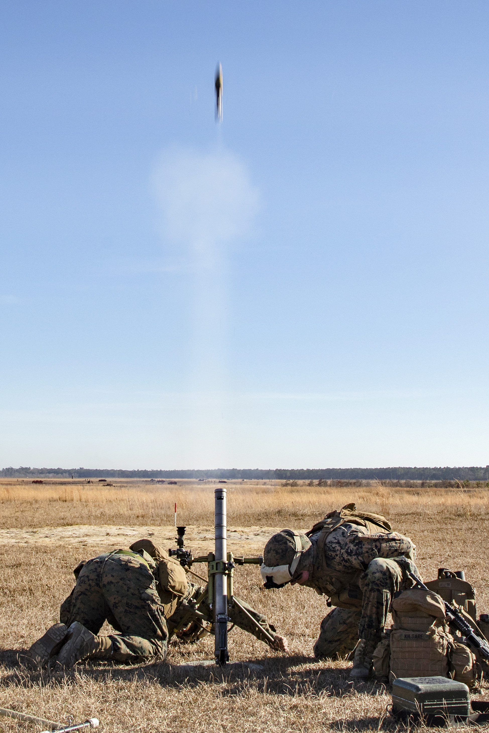 Firing a Mortar | U.S. Department of War