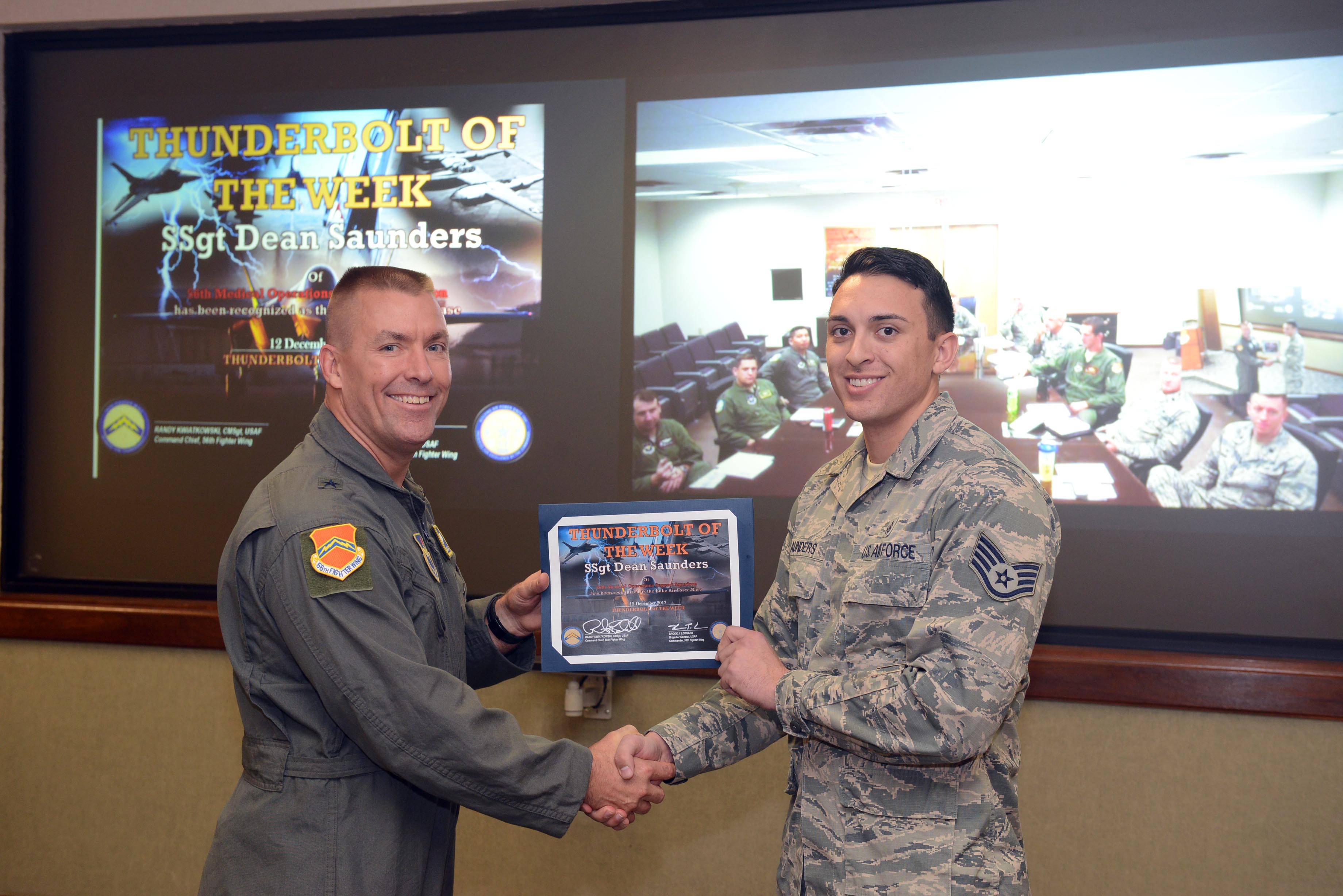 Thunderbolt steps up for Pediatrics Clinic > Luke Air Force Base ...