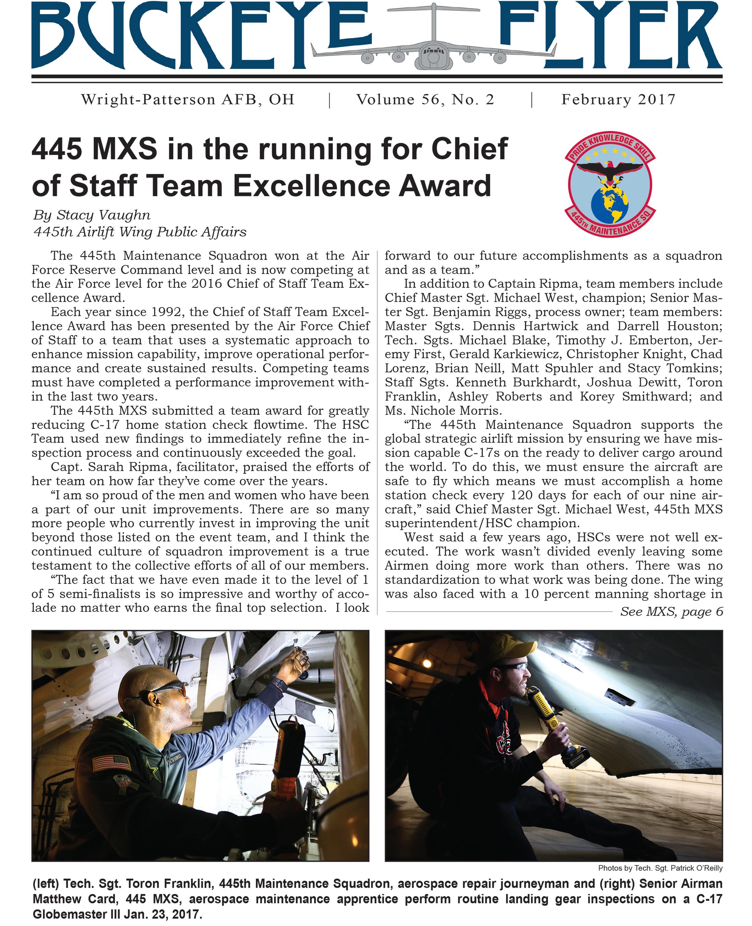 February issue of the Buckeye Flyer now available > 445th Airlift Wing > Article Display
