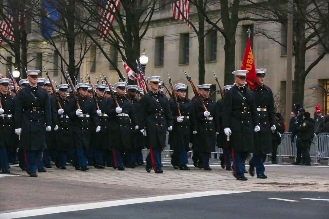 U.S. Military participates in the 58th Presidential Inauguration