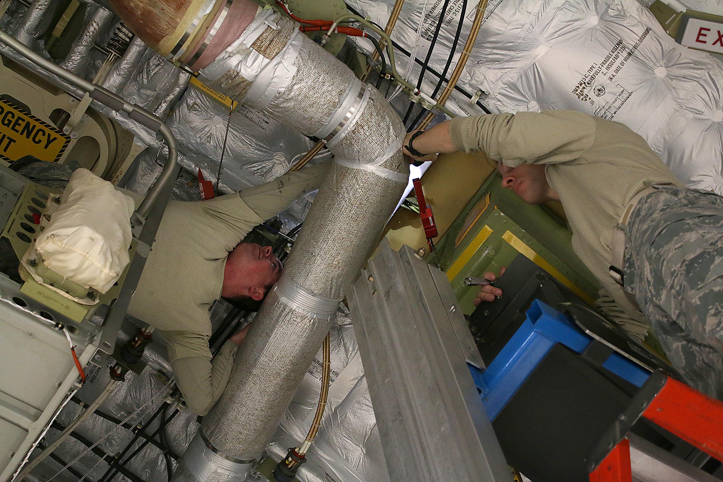 Life raft install underway