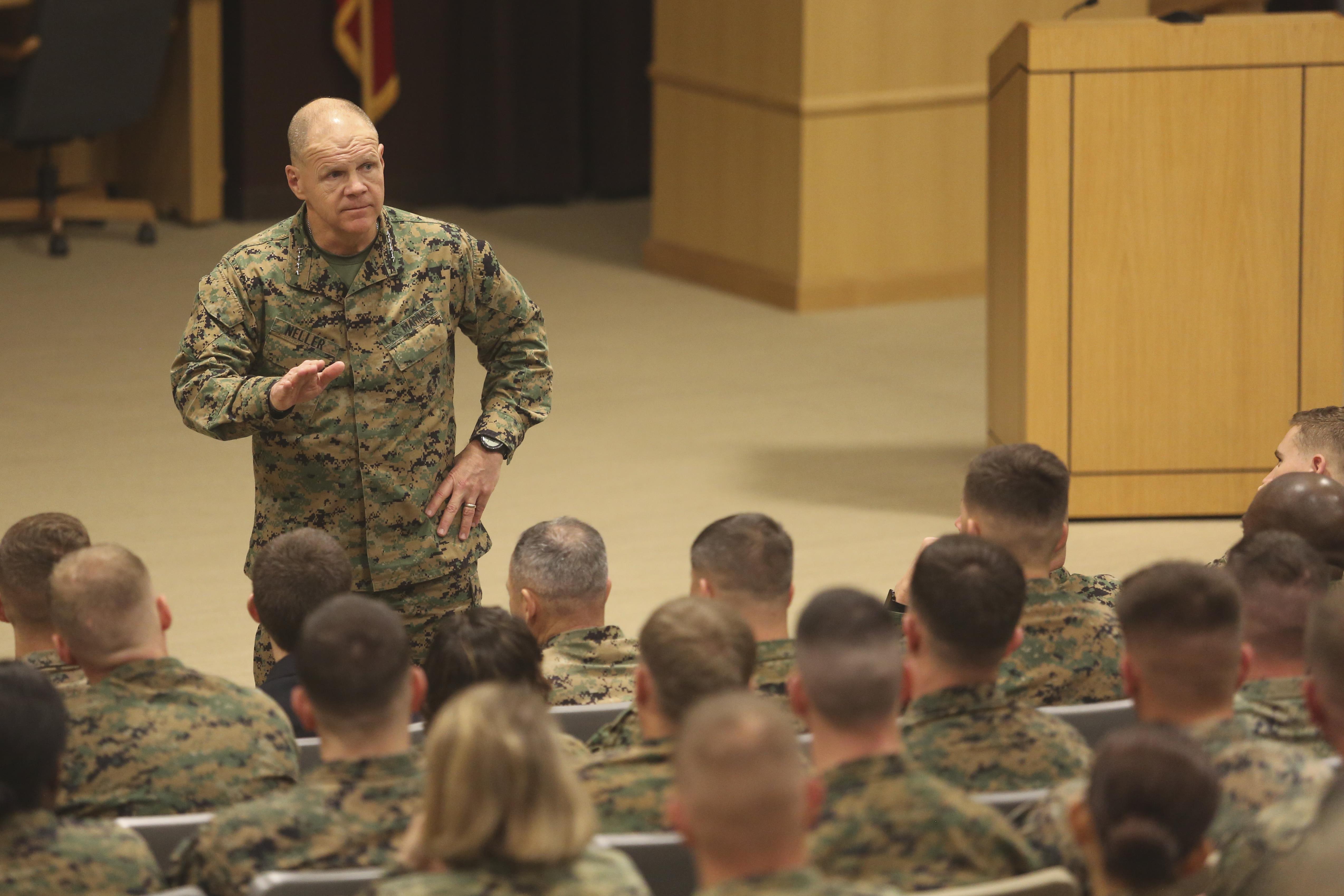 CMC speaks to Task Force Southwest Marines